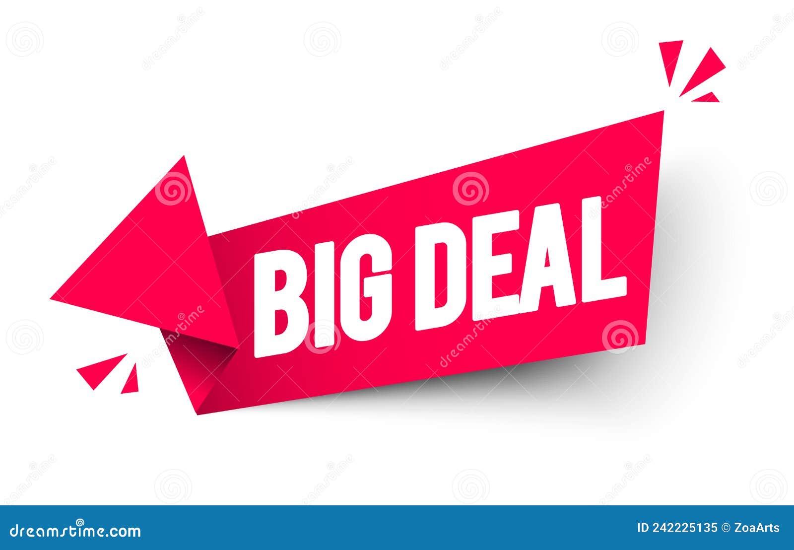 Vector Illustration Big Deal Arrow Label Stock Vector - Illustration of ...