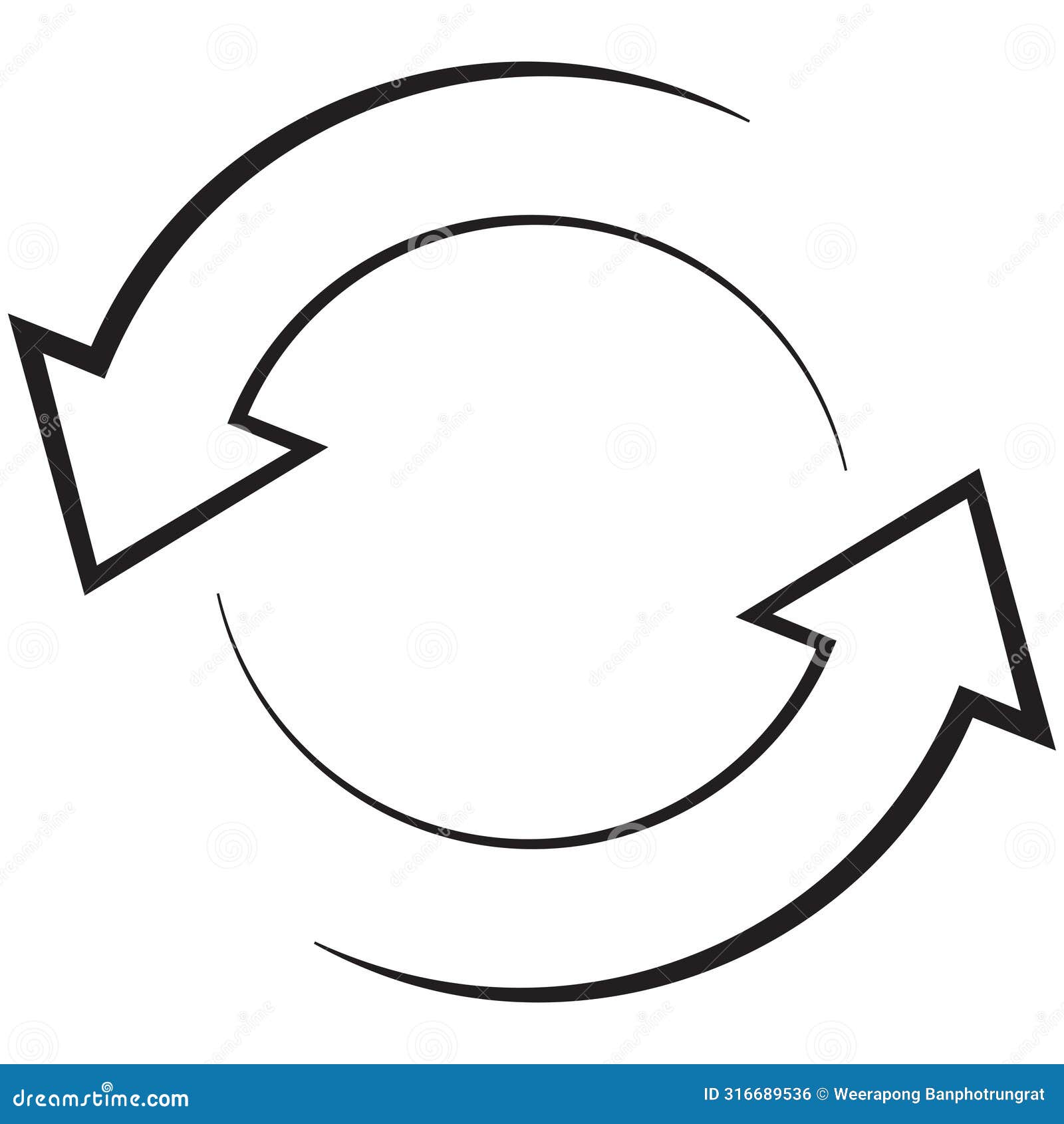 Repeat Arrow Icon, Roundabout Symbol, Arrow Icon for Using Technology ...