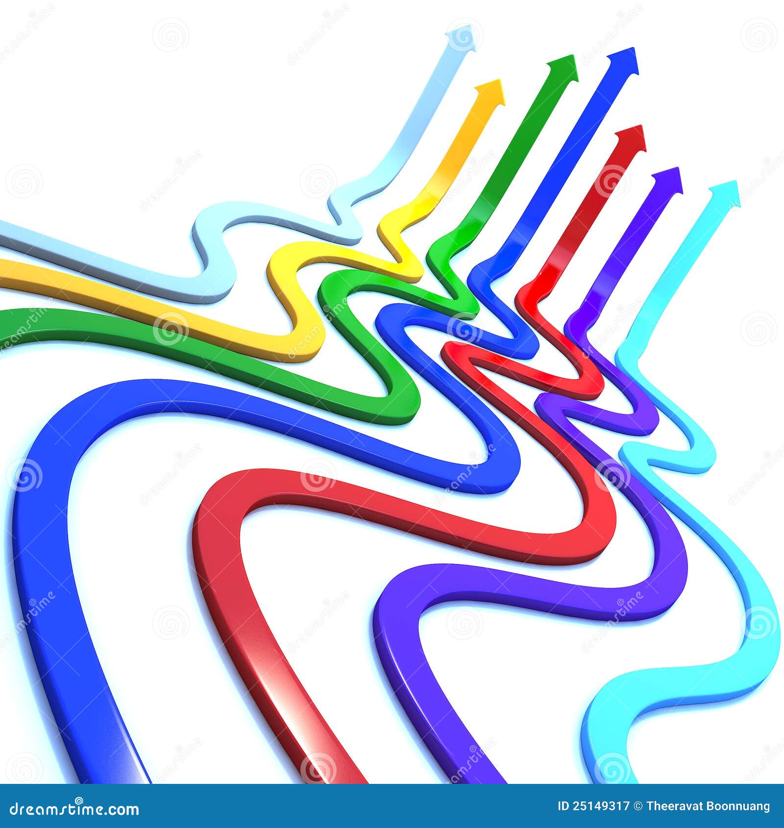 Arrow 3d illustration stock illustration. Illustration of graph - 25149317