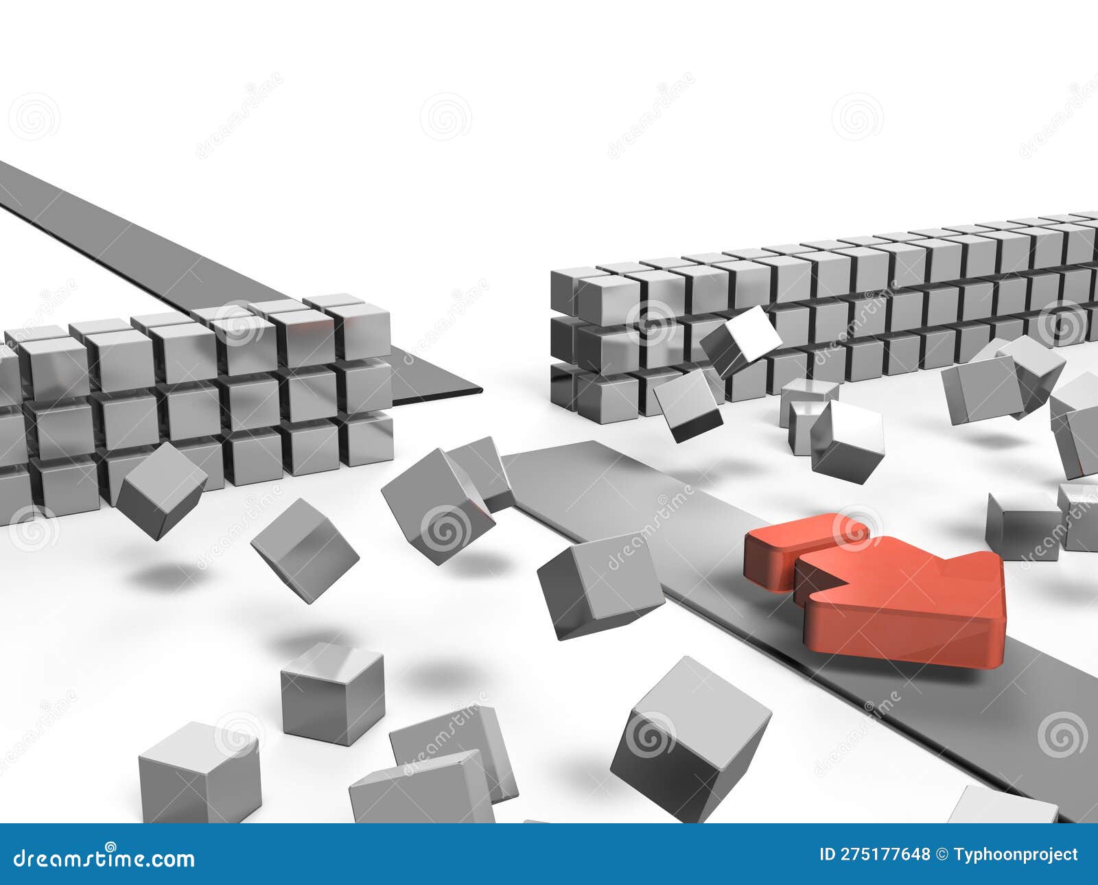 An Arrow that Advances by Destroying Obstacles Blocking the Path ...