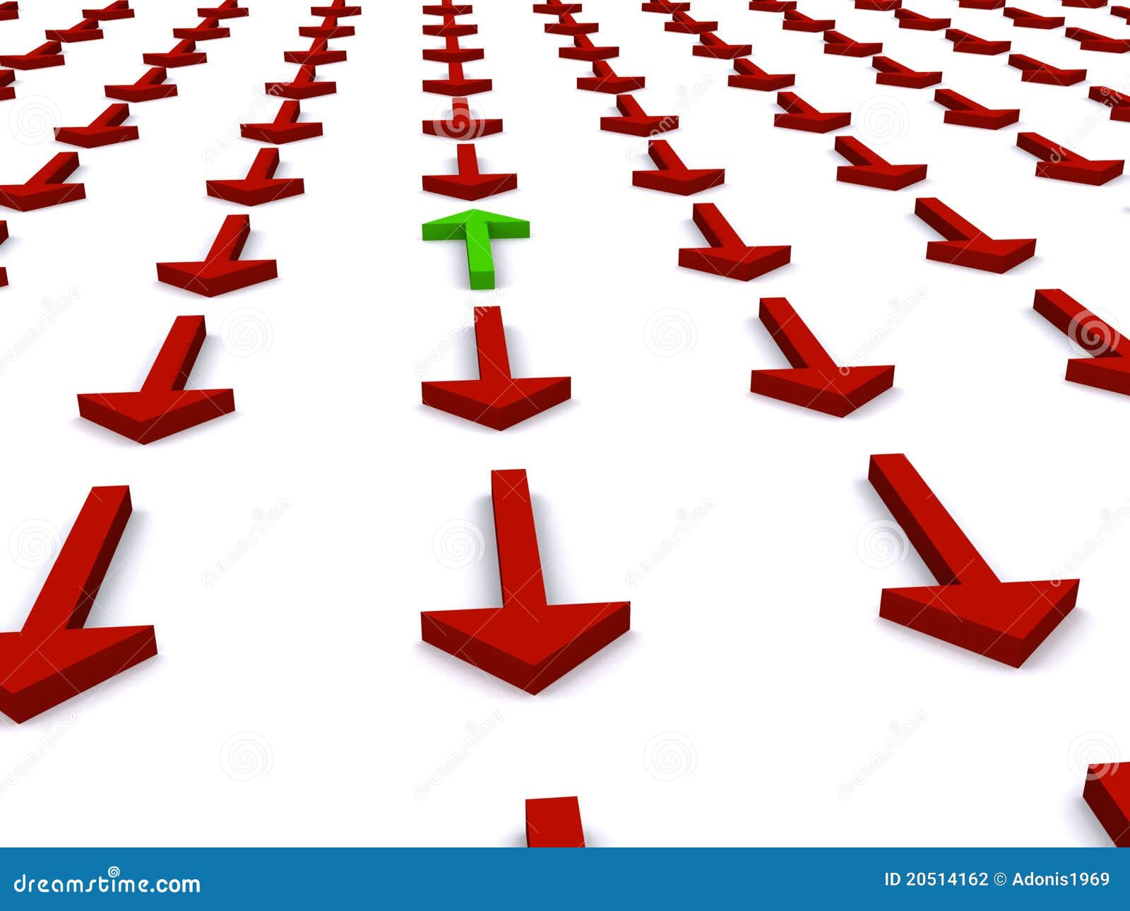 Arrow against the trend stock illustration. Illustration of flowing ...