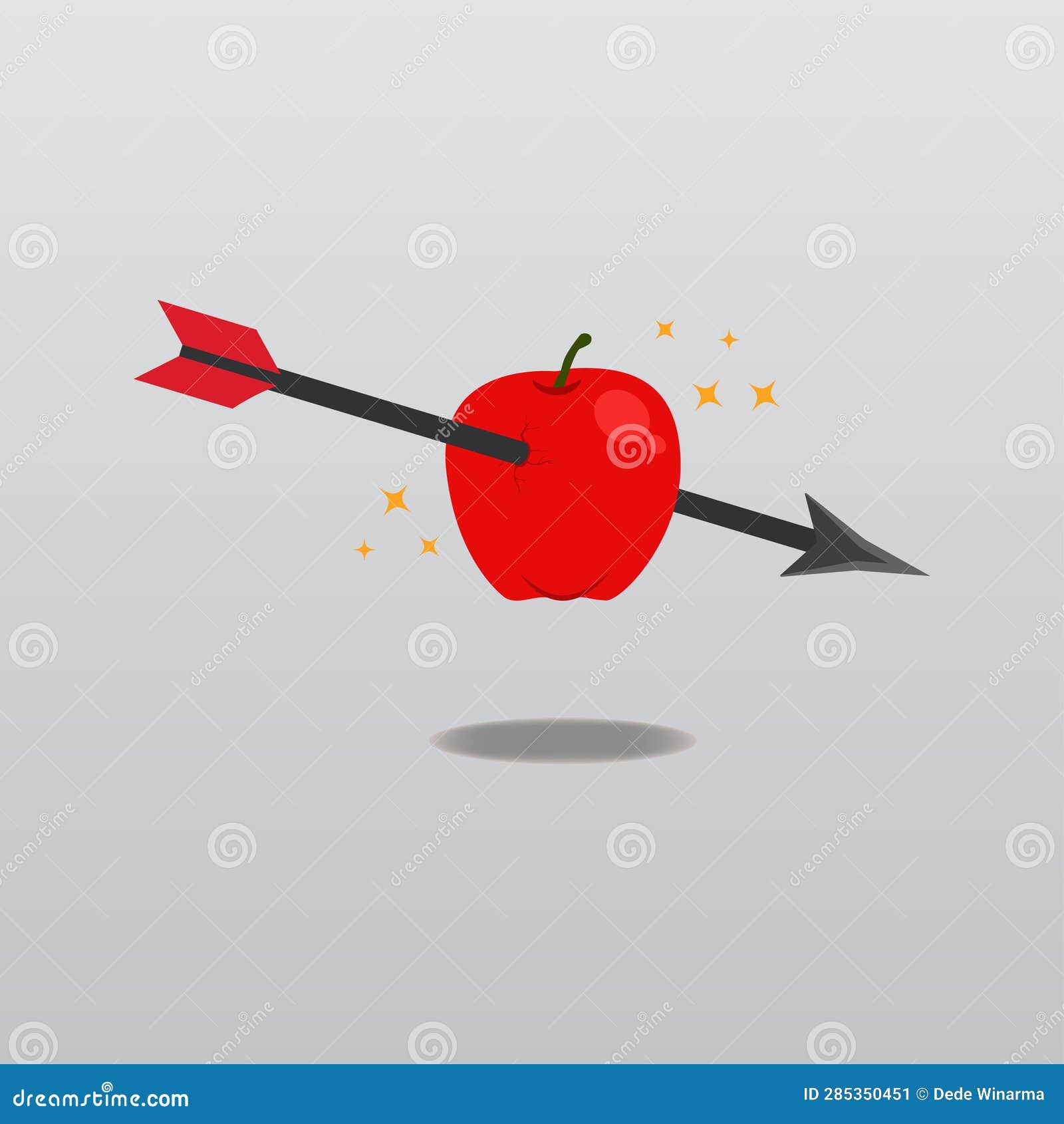 Arrow with Apple Design Vector Illustration Stock Vector - Illustration ...