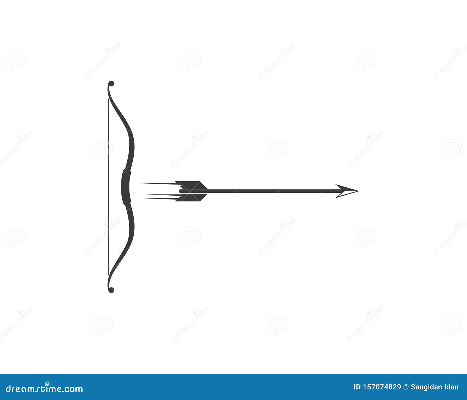Arrow Archery Icon Vector Illustration Logo Template Stock Vector ...