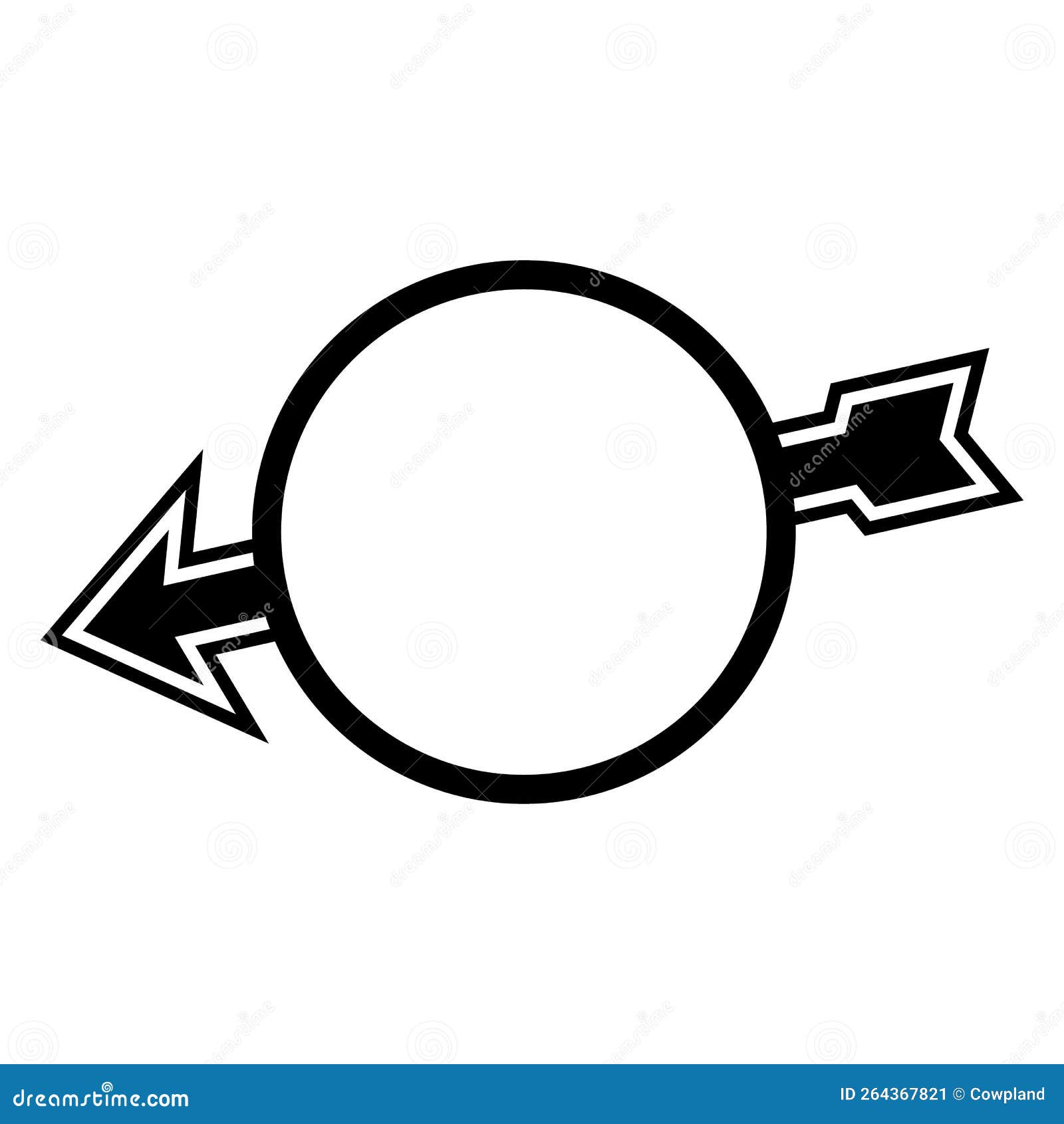 Arrow with area for text stock vector. Illustration of vector - 264367821