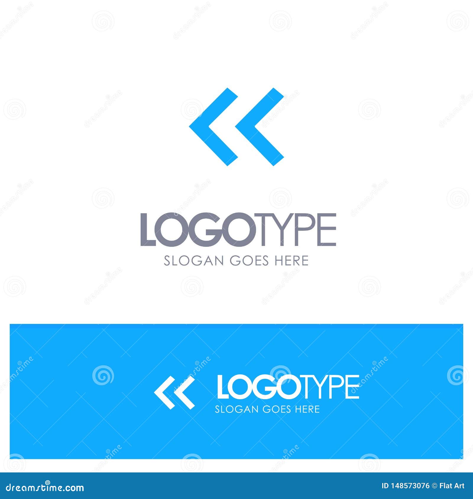 Arrow, Arrows, Back Blue Solid Logo with Place for Tagline Stock Vector ...