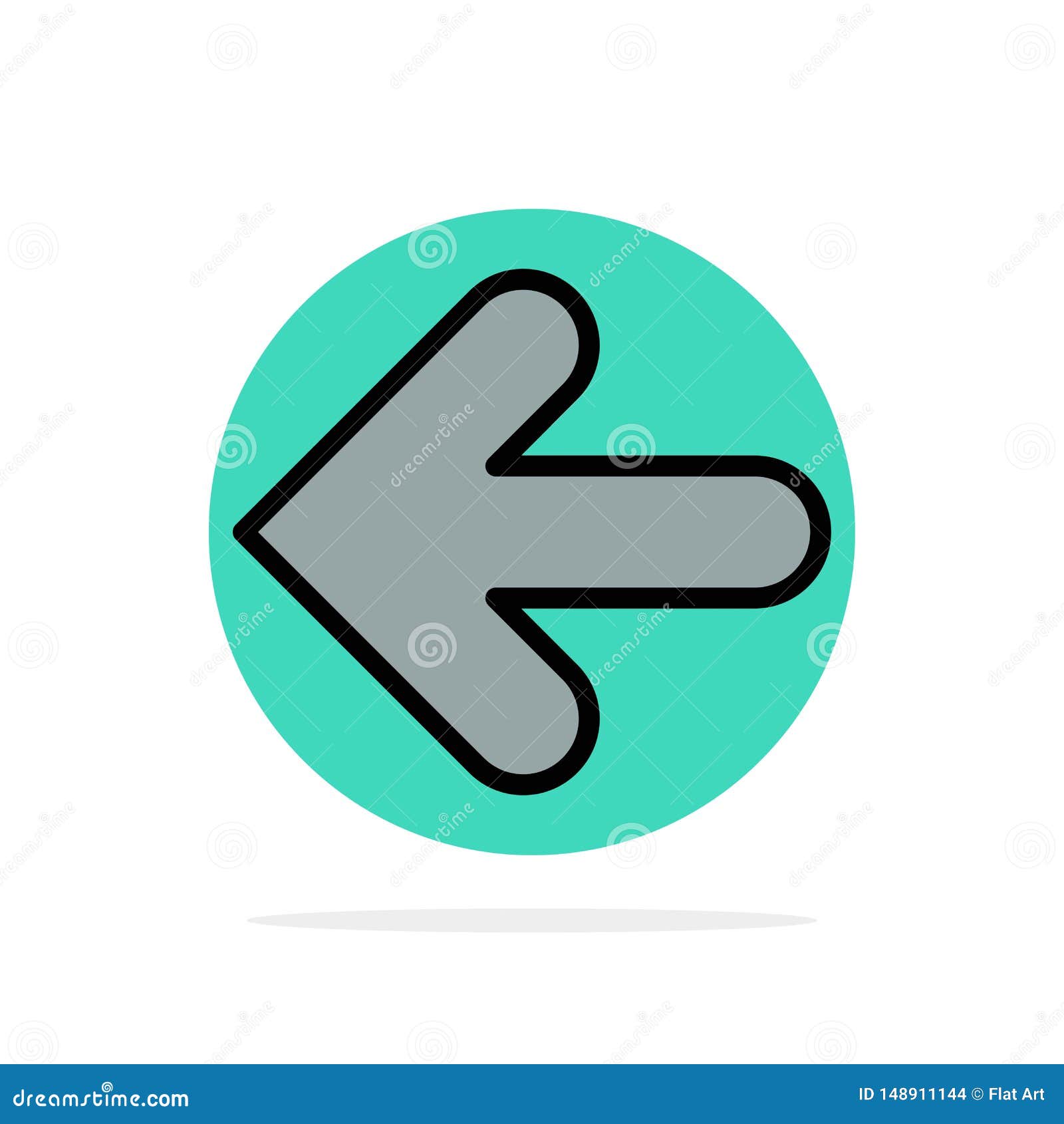 Arrow, Arrows, Back, Point Back Abstract Circle Background Flat Color ...