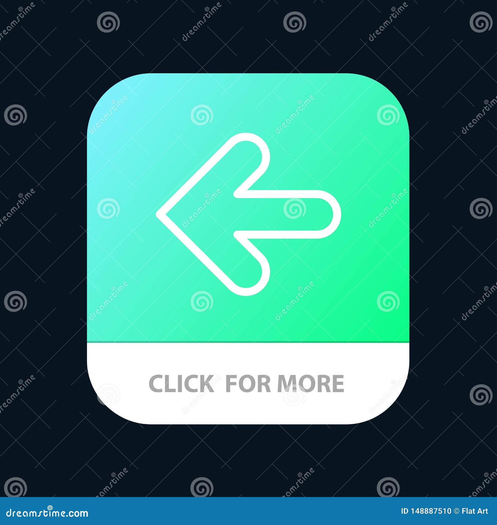 Arrow, Arrows, Back, Point Back Mobile App Button. Android and IOS Line ...