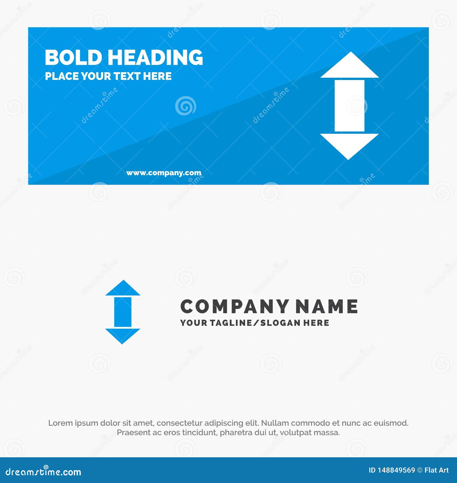 Arrow, Arrows, Up, Down SOlid Icon Website Banner and Business Logo ...