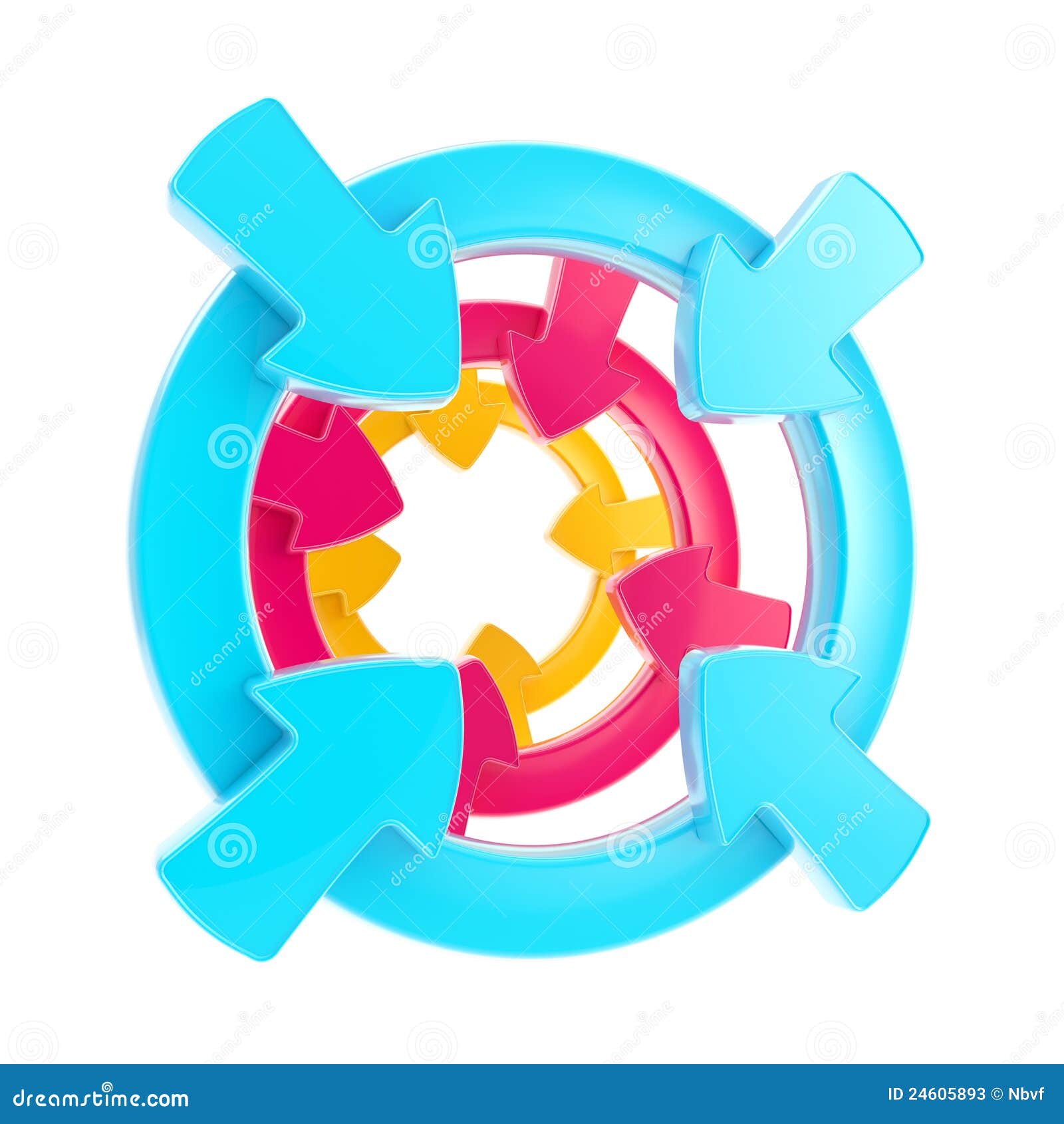 Arrow Attention Symbol Badge Isolated Stock Photos - Image: 24605893