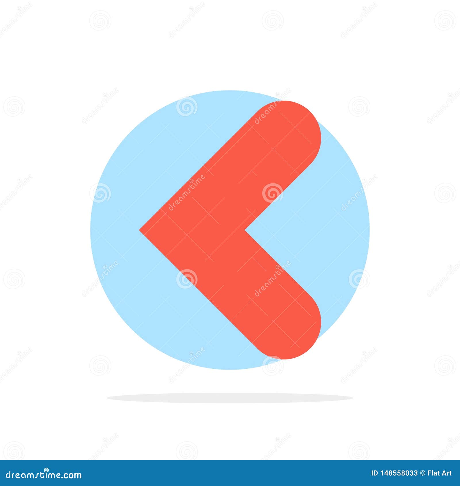 Arrow, Back, Backward, Left Abstract Circle Background Flat Color Icon ...