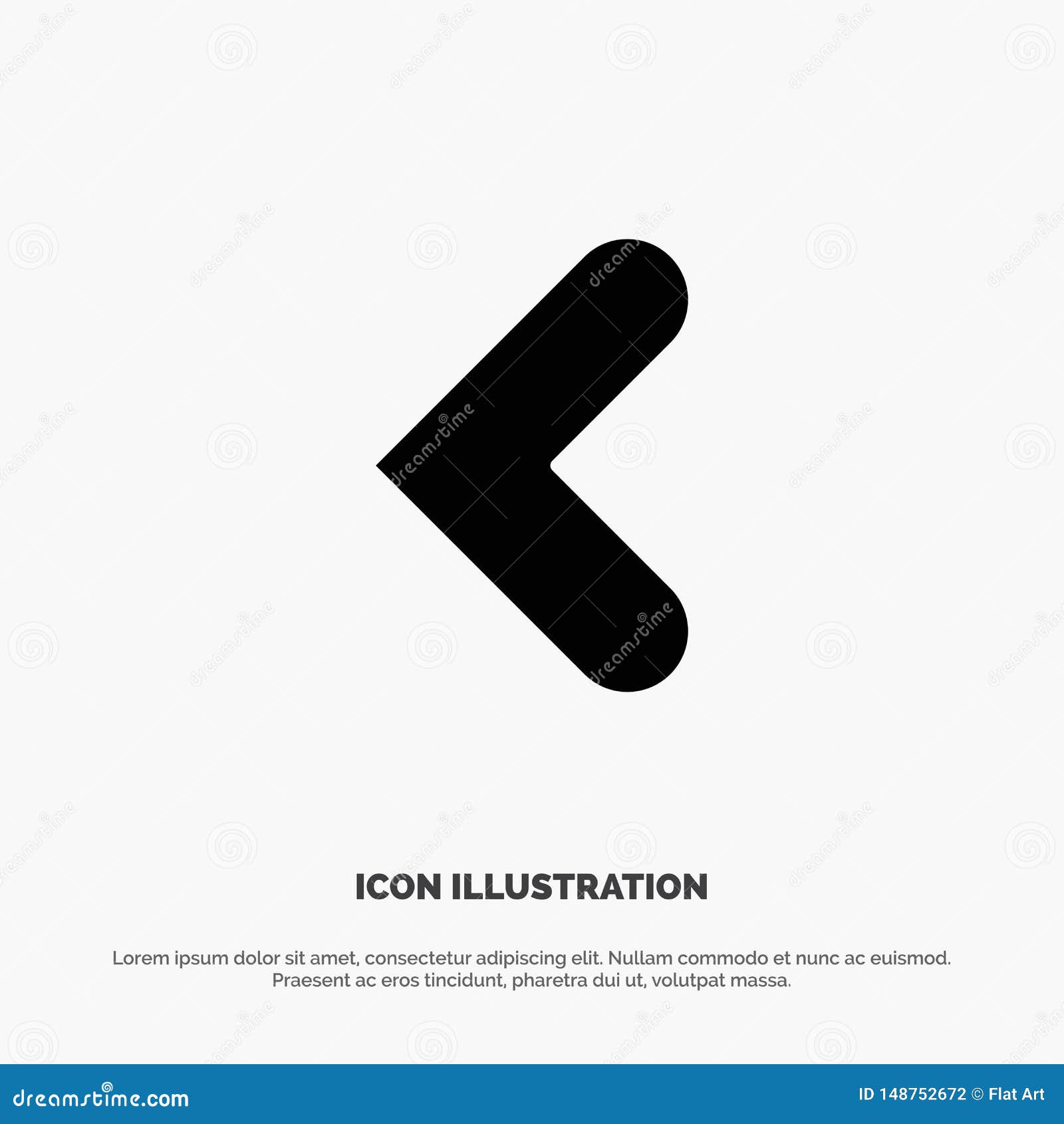 Arrow, Back, Backward, Left Solid Glyph Icon Vector Stock Vector - Illustration of west, cursor ...