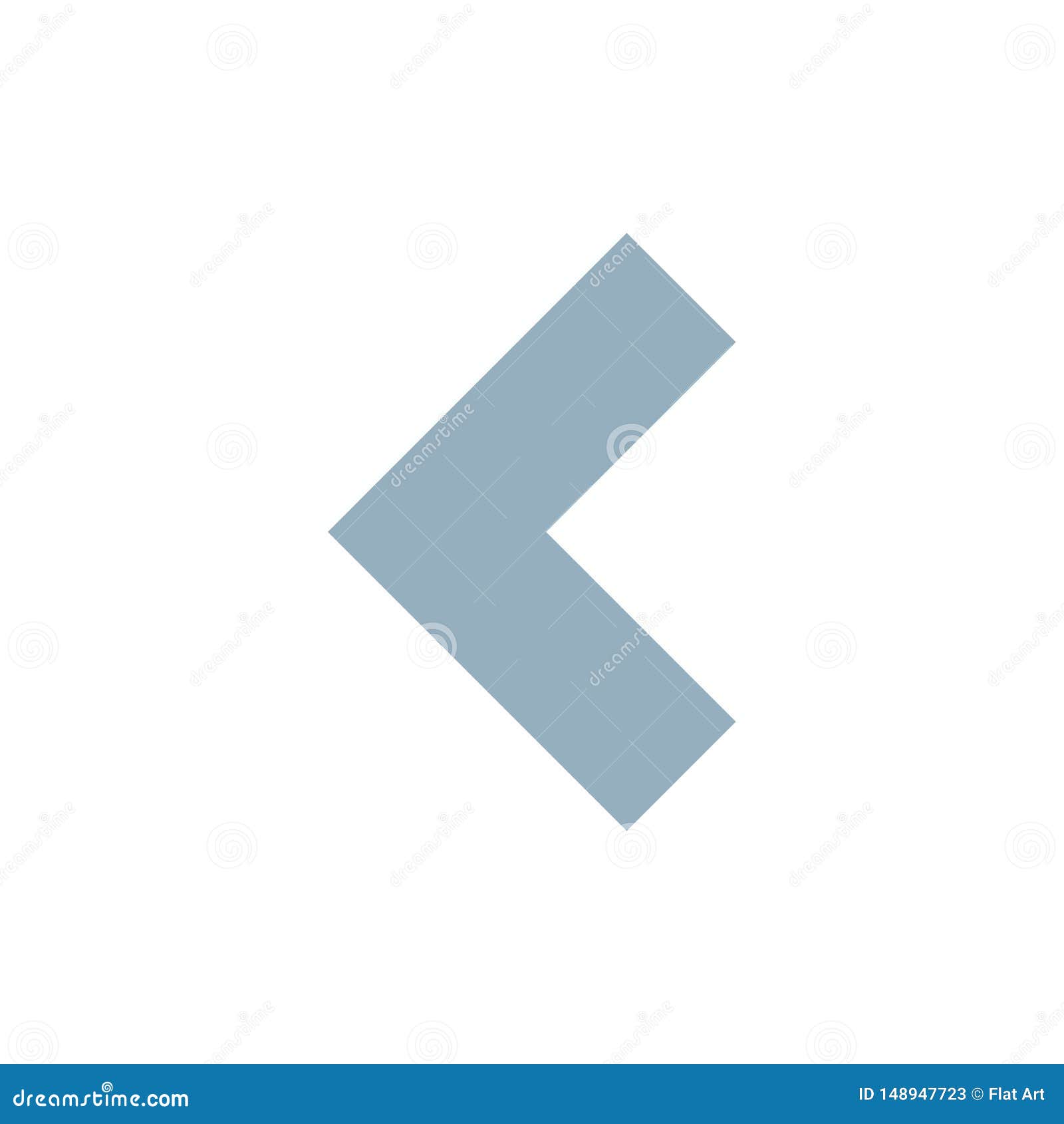 Arrow, Back, Left Flat Color Icon. Vector Icon Banner Template Stock ...