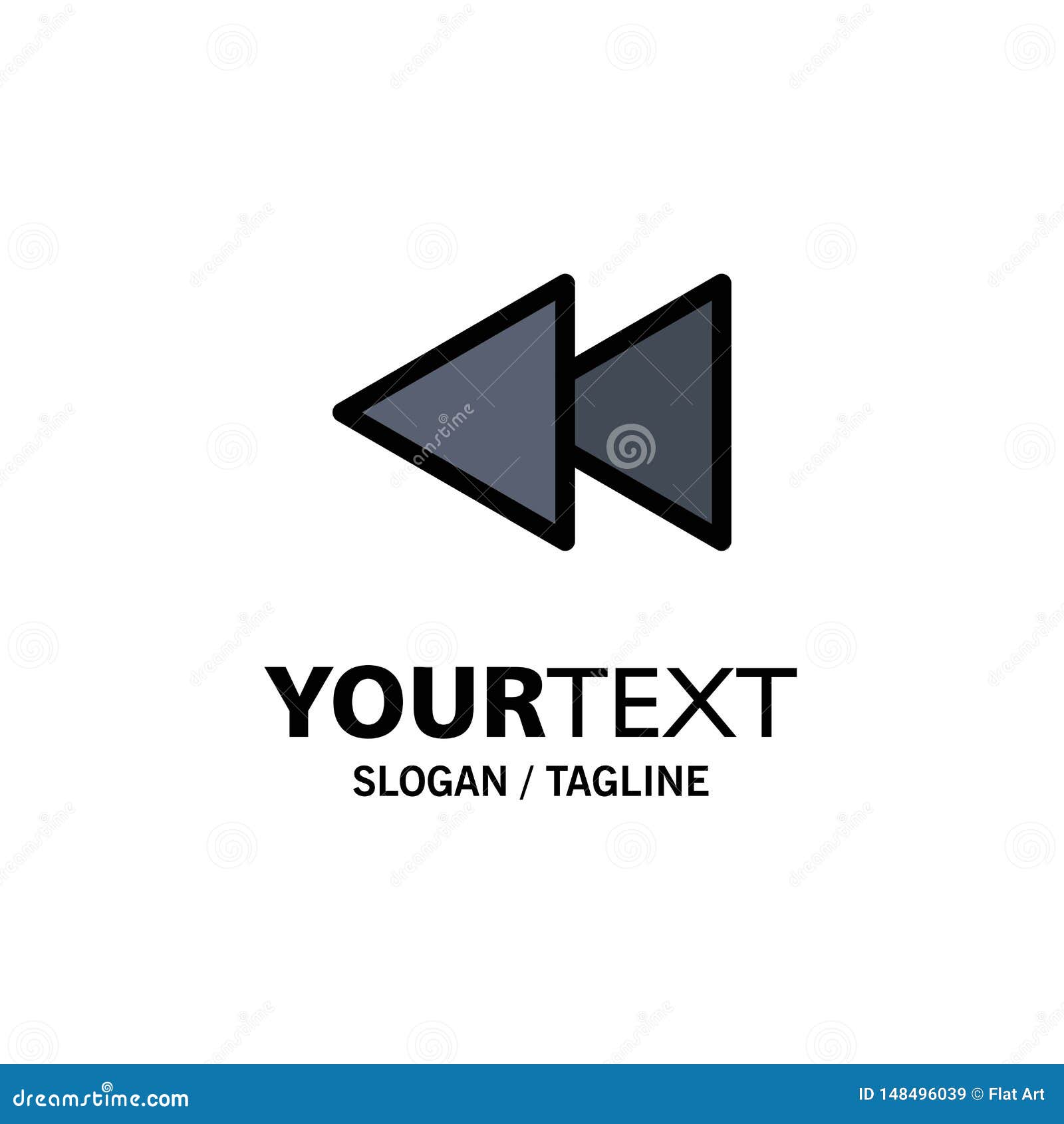 Arrow, Back, Reverse, Rewind Business Logo Template. Flat Color Stock ...