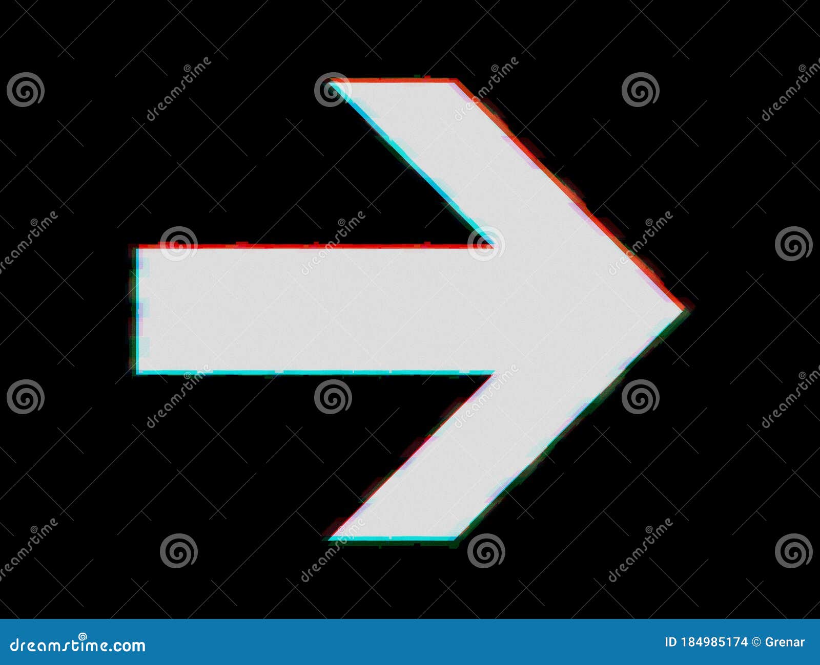 Arrow bad glitch right stock illustration. Illustration of pictogram ...