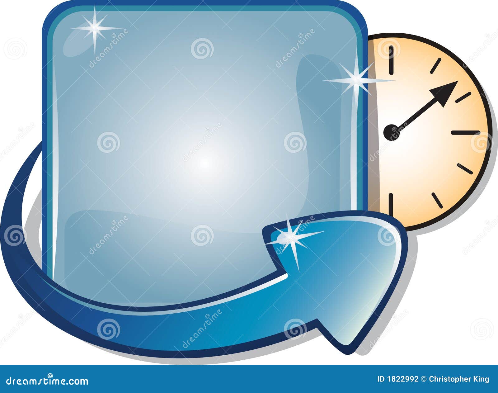 Arrow Banner & Clock Timer Stock Vector - Illustration of banner, frame ...