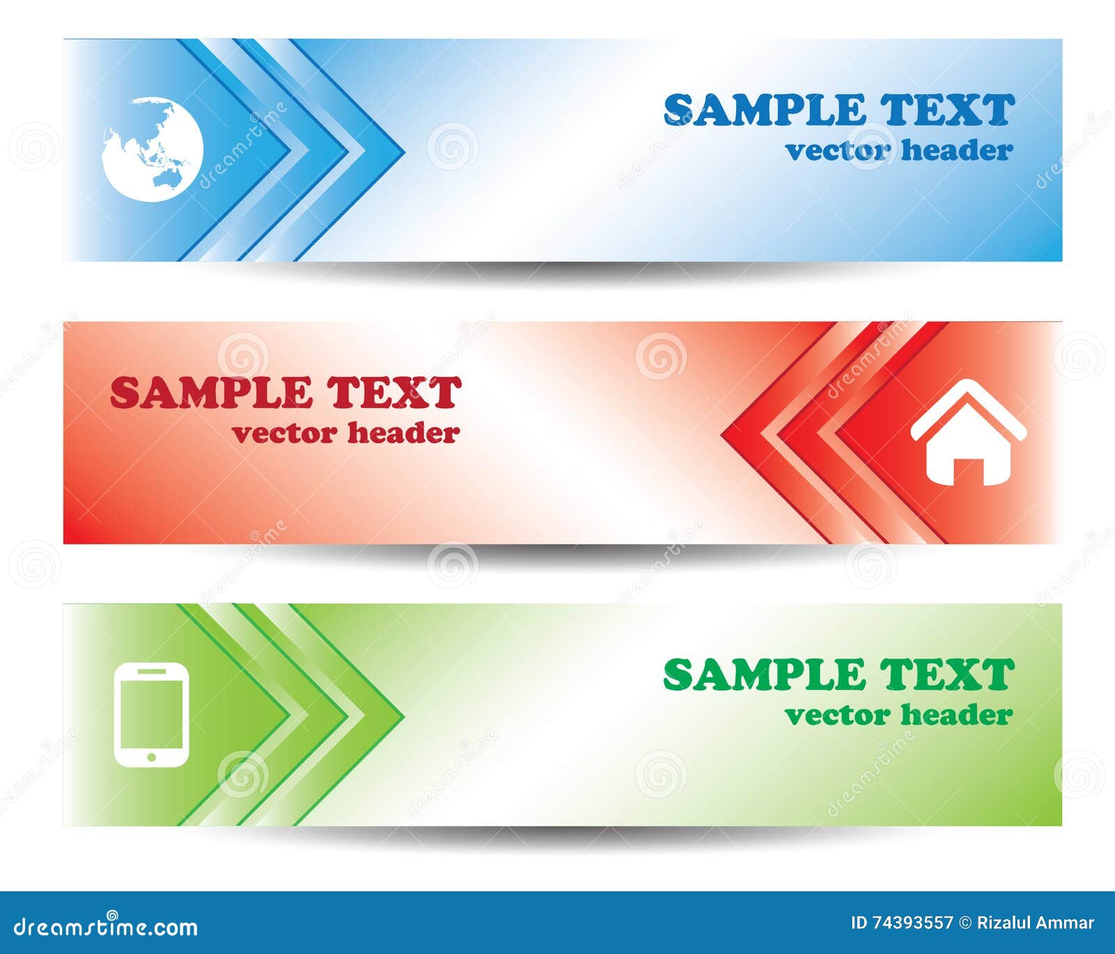 Arrow banner design stock illustration. Illustration of button - 74393557