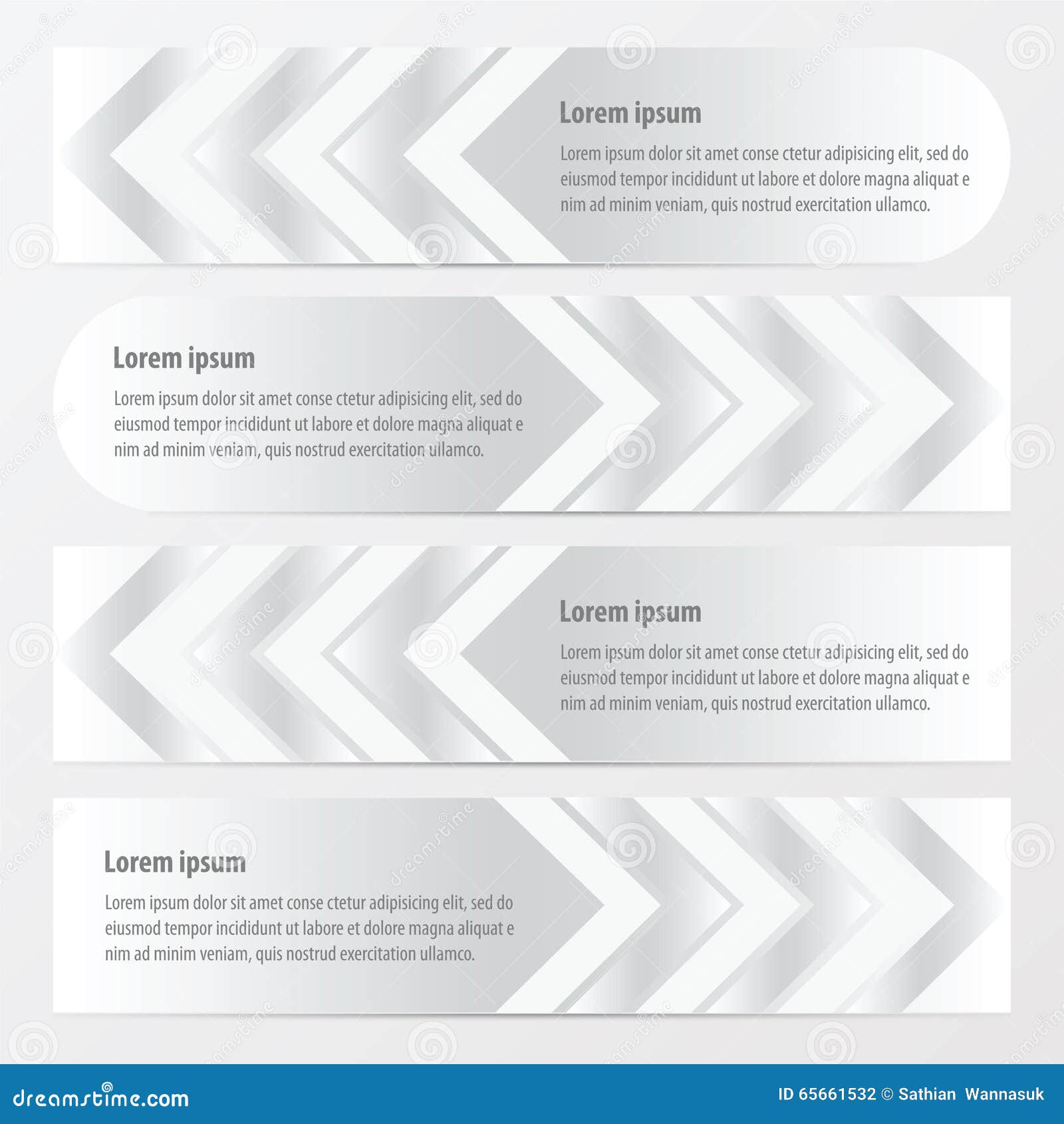 Arrow Banner Design White Color Stock Vector - Illustration of brochure ...