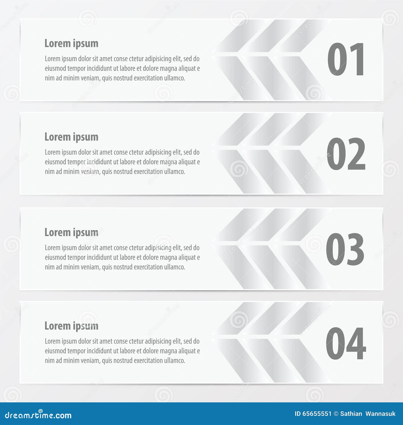 Arrow Banner Template White Color Stock Vector - Illustration of ...