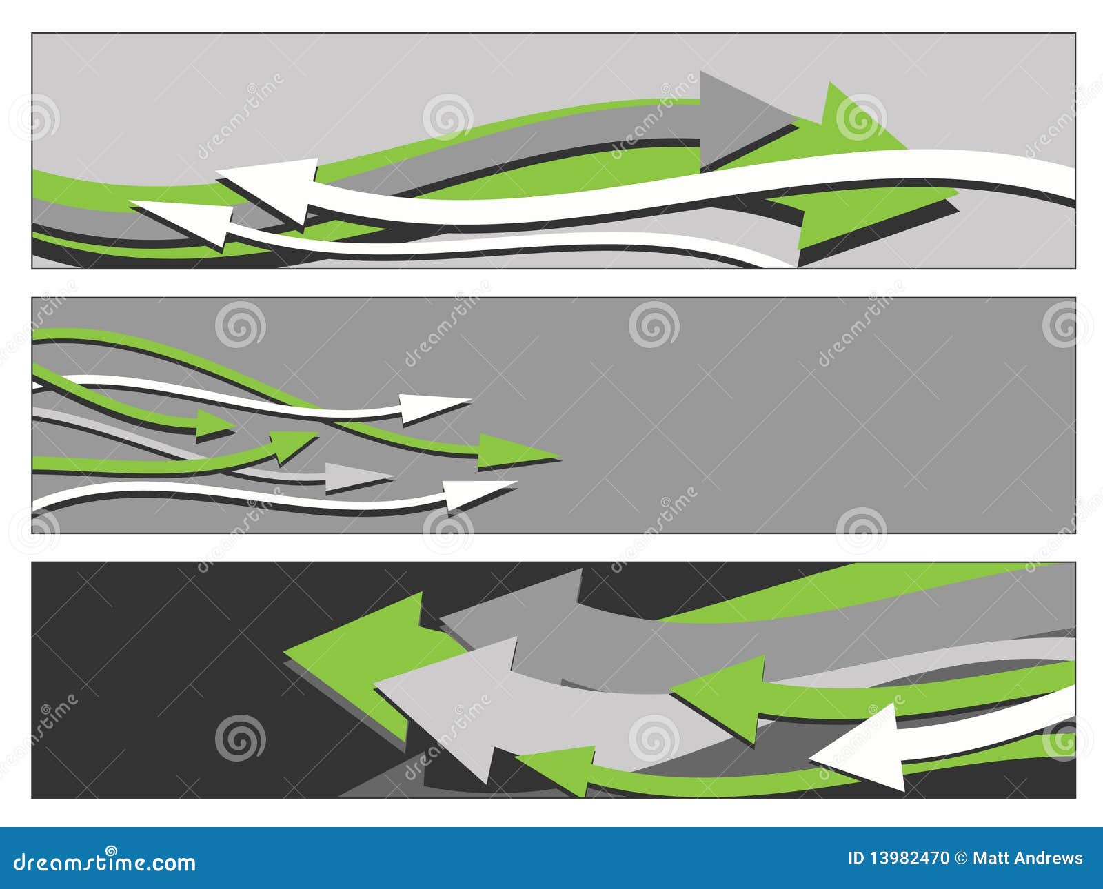 Arrow banners stock vector. Illustration of card, swirl - 13982470