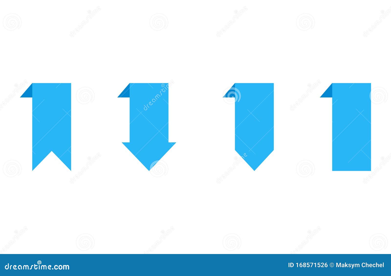 Arrow Banners. Set of Flat Vector Ribbons Isolated on White Stock ...