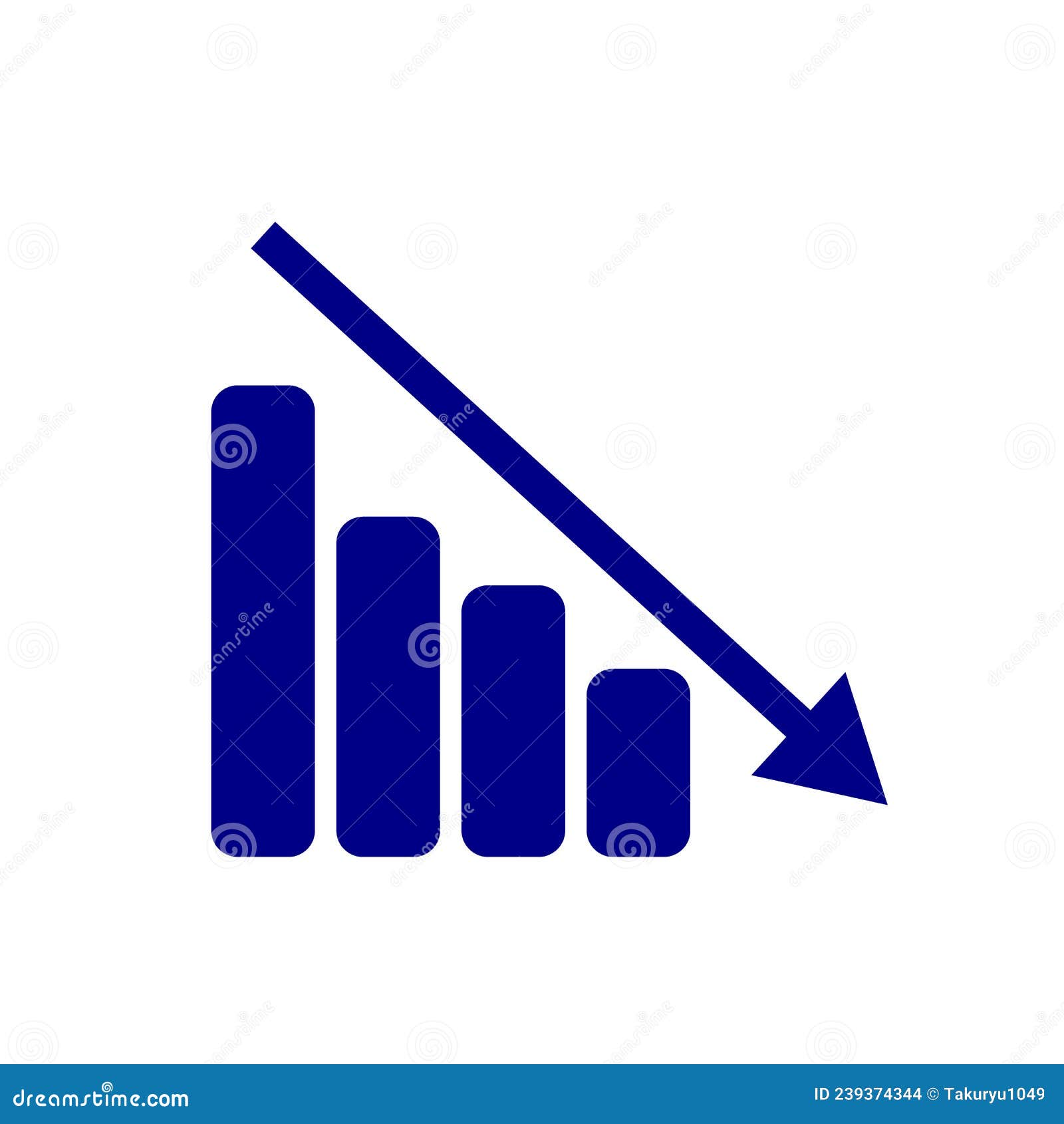 Declining Business Report Bar Chart Stock Photography | CartoonDealer ...