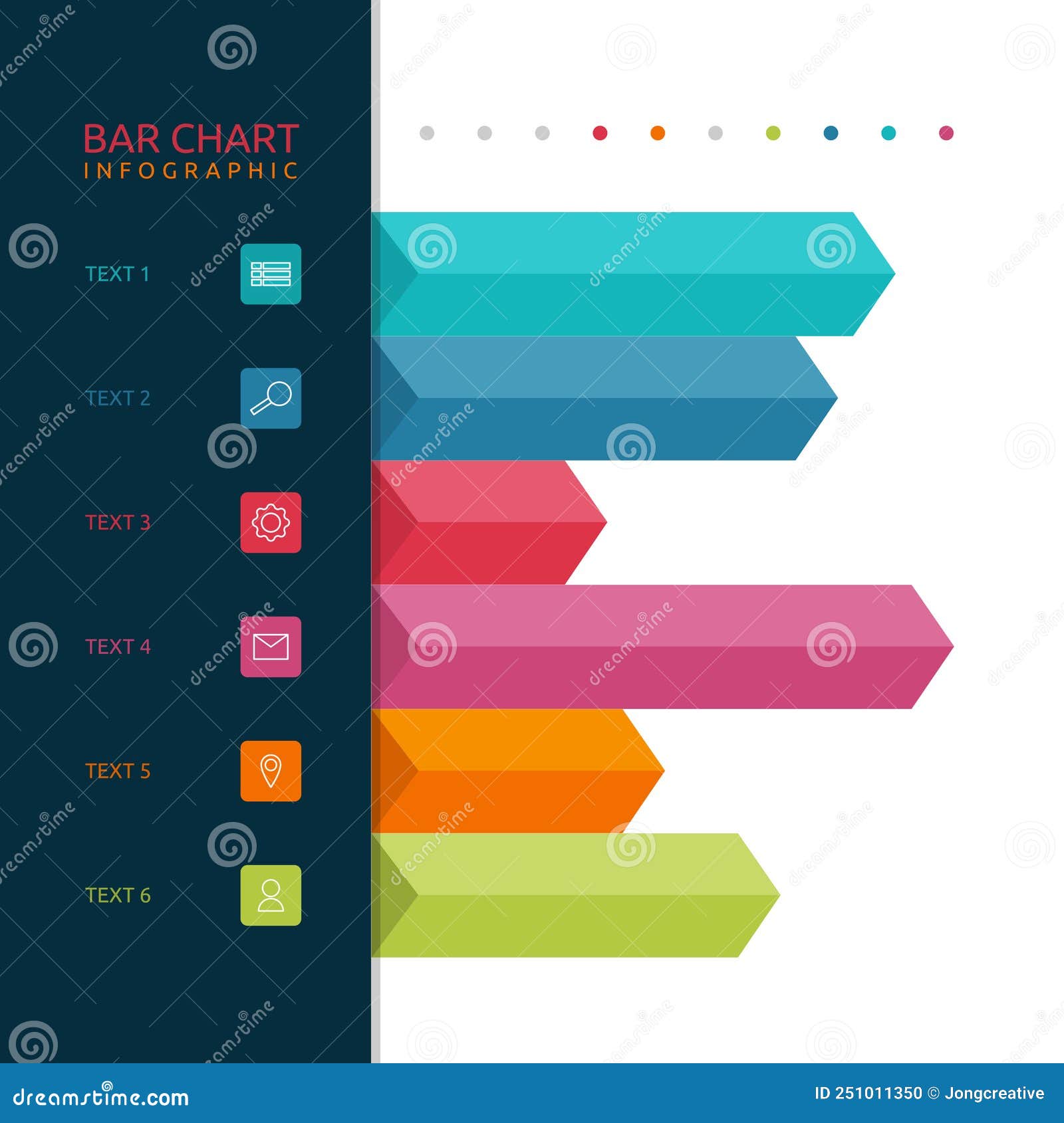 Arrow Bar Graphic Chart Statistic Data Infographic Stock Vector ...