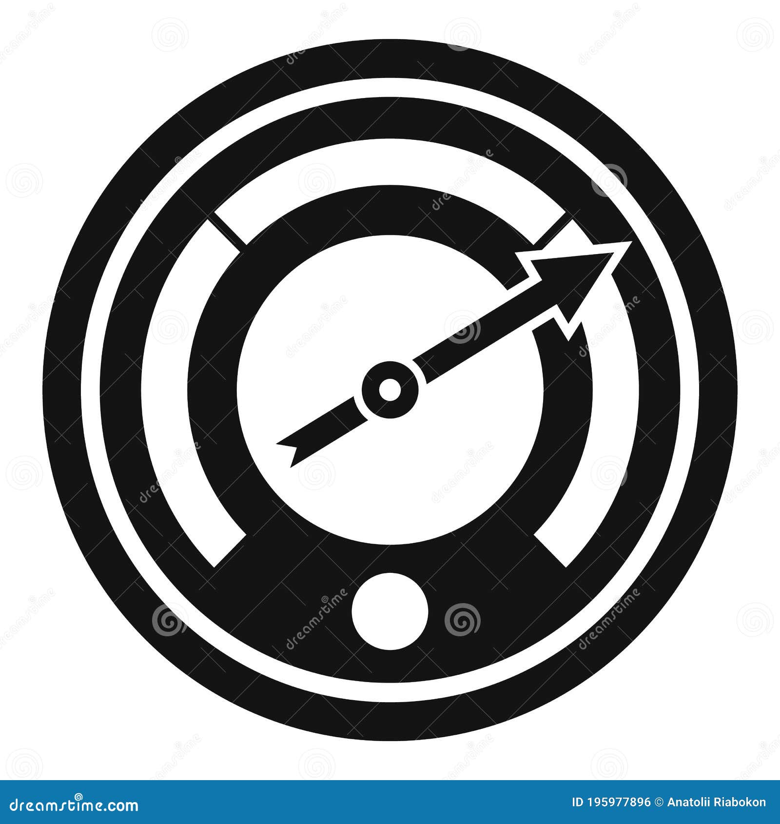 Arrow Barometer Icon, Simple Style Stock Vector - Illustration of ...