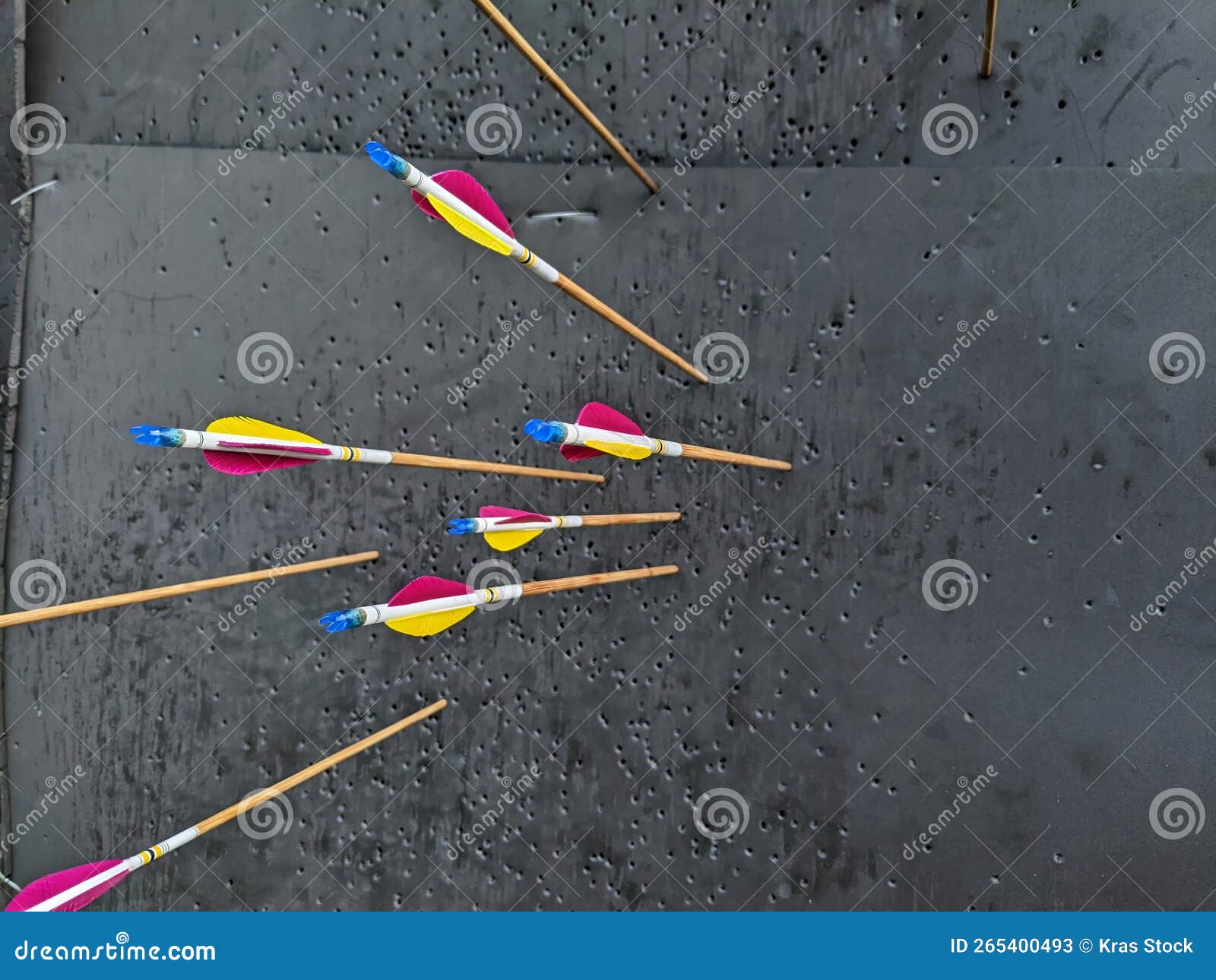 Arrow with a Black Foam Background in Archery Arena Stock Image - Image ...