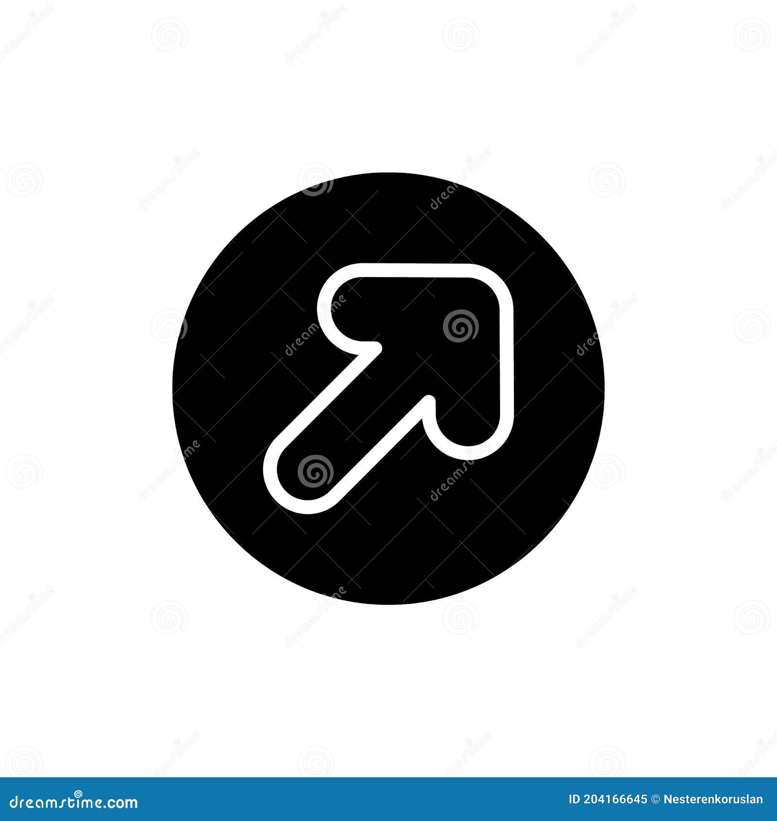 Arrow black glyph icon stock vector. Illustration of interface - 204166645