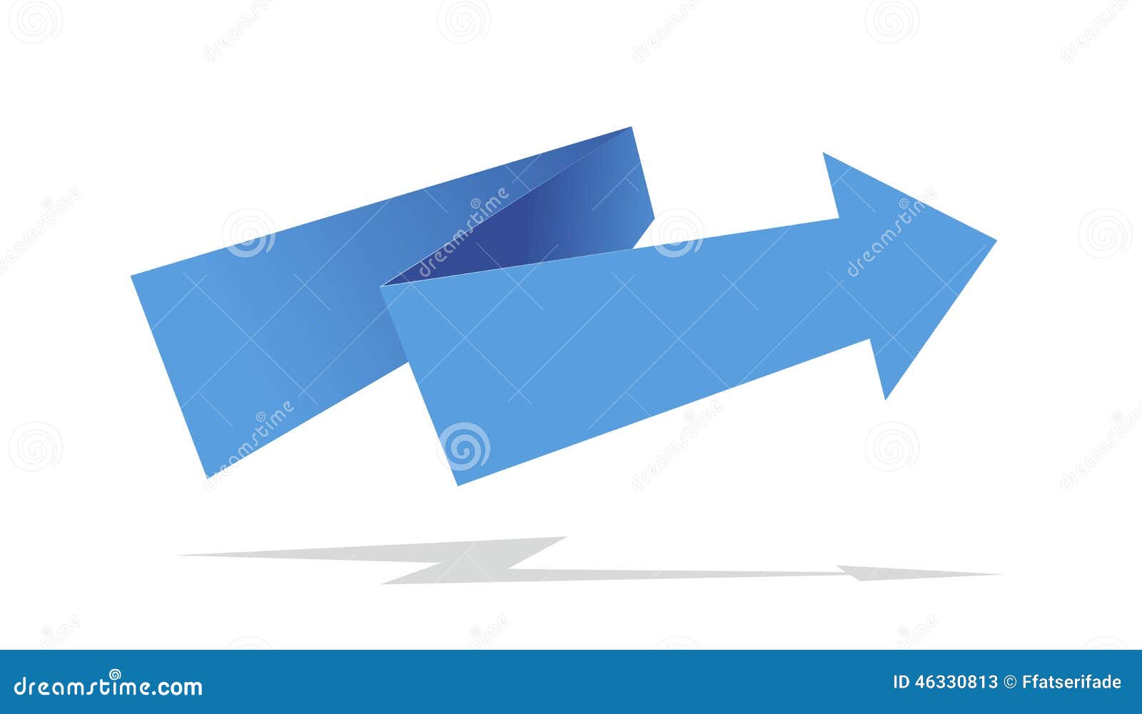 Folded Arrow Symbol. Vector Illustration | CartoonDealer.com #126243648
