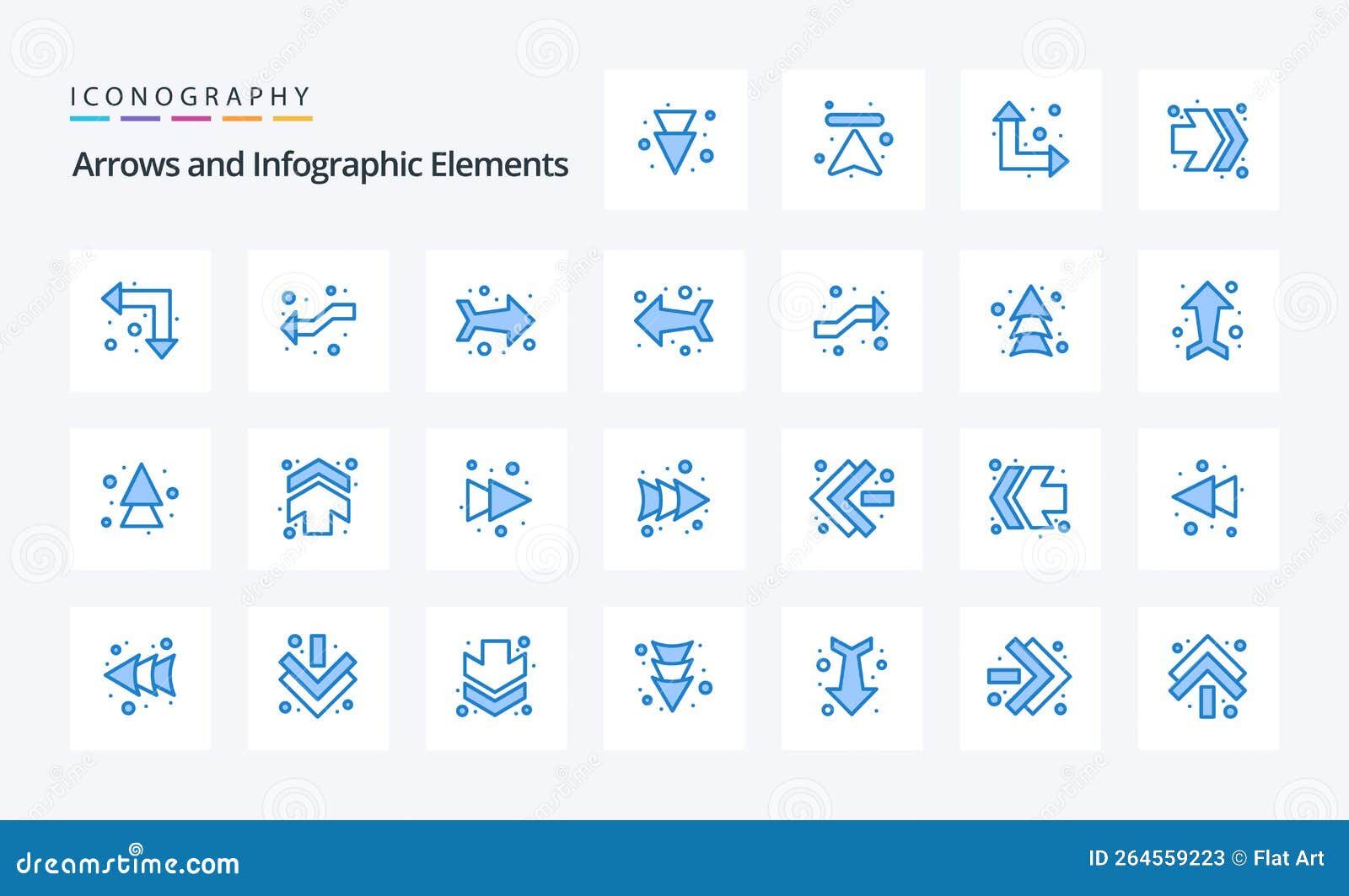 25 Arrow Blue icon pack stock vector. Illustration of left - 264559223