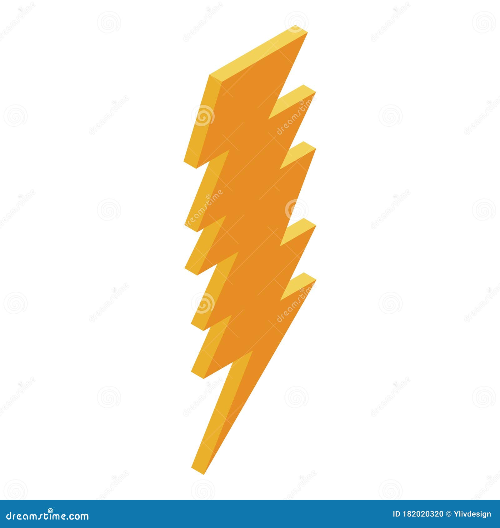 Arrow Bolt Icon, Isometric Style Stock Vector - Illustration of ...
