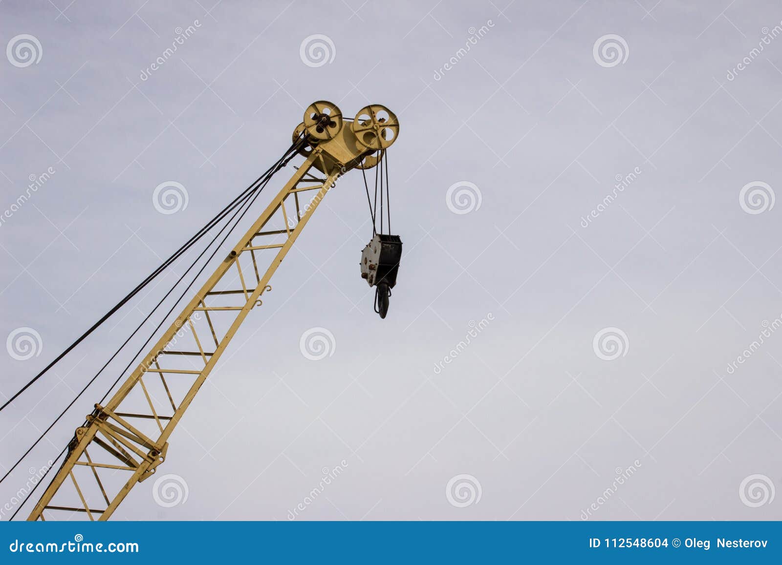 Arrow of the Crane Against the Sky Side View Stock Photo - Image of ...