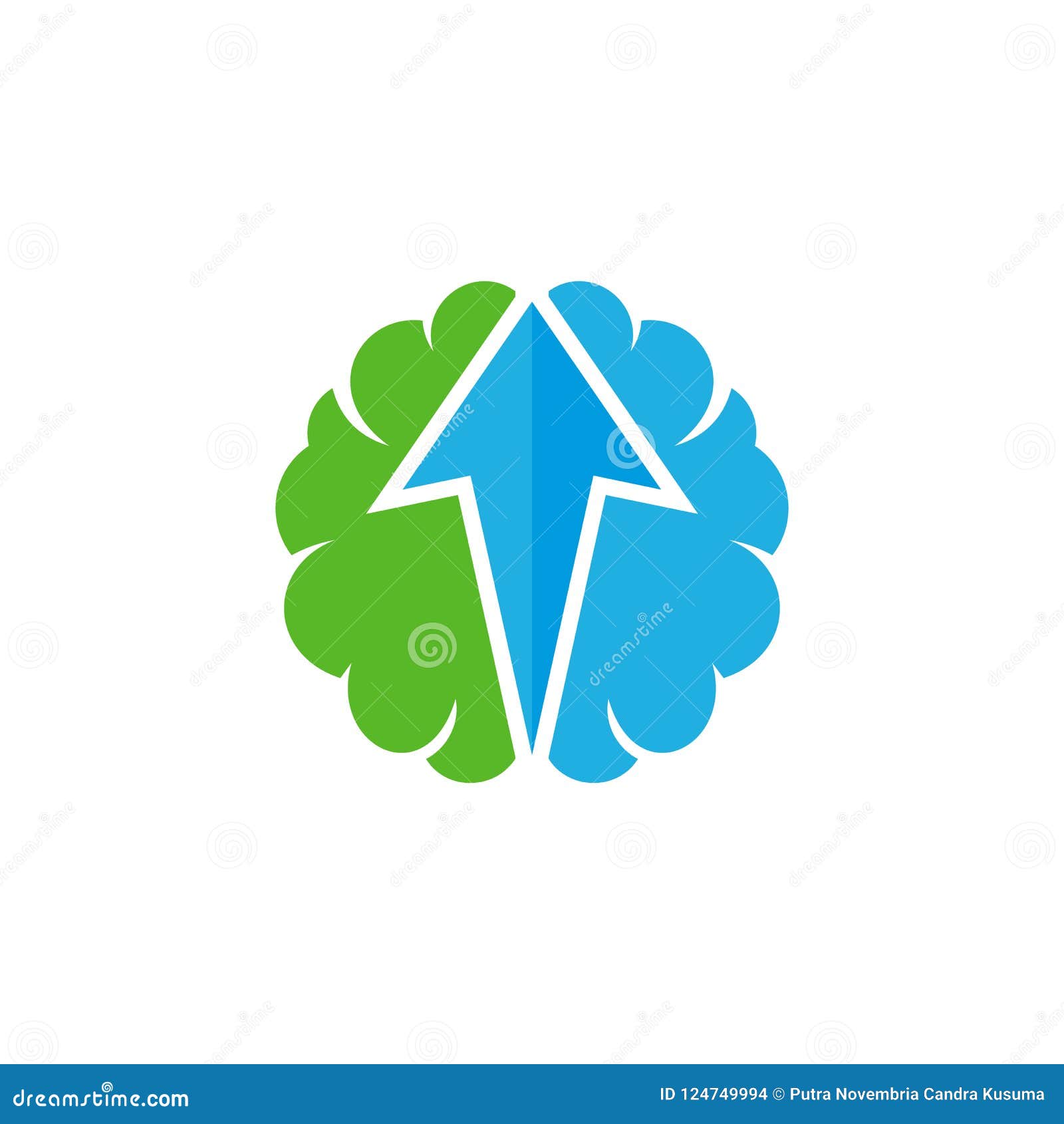 Arrow Brain Logo Icon Design Stock Vector - Illustration of graphic ...