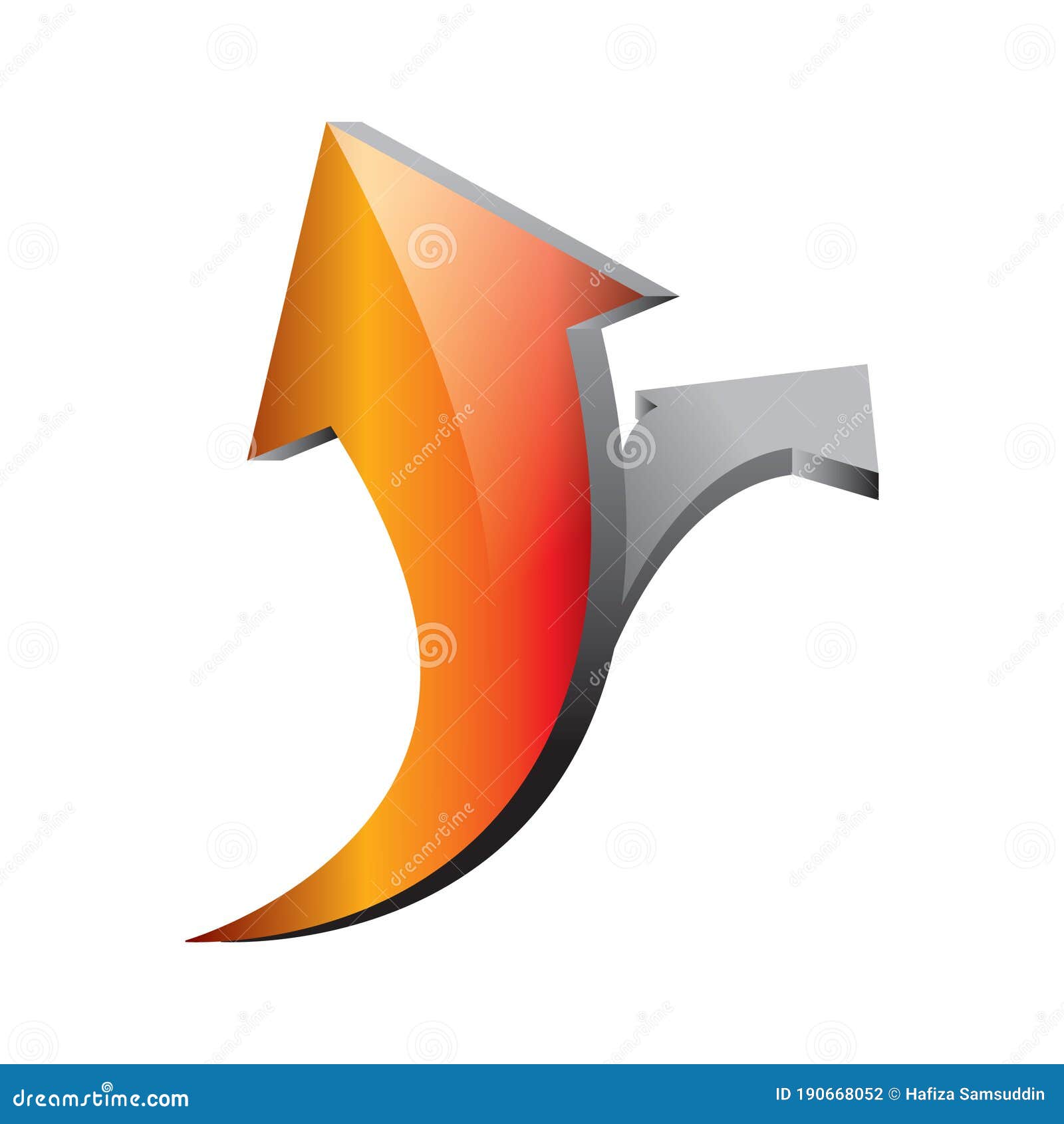 Arrow Branch Split. Vector Illustration Decorative Design Stock Vector ...