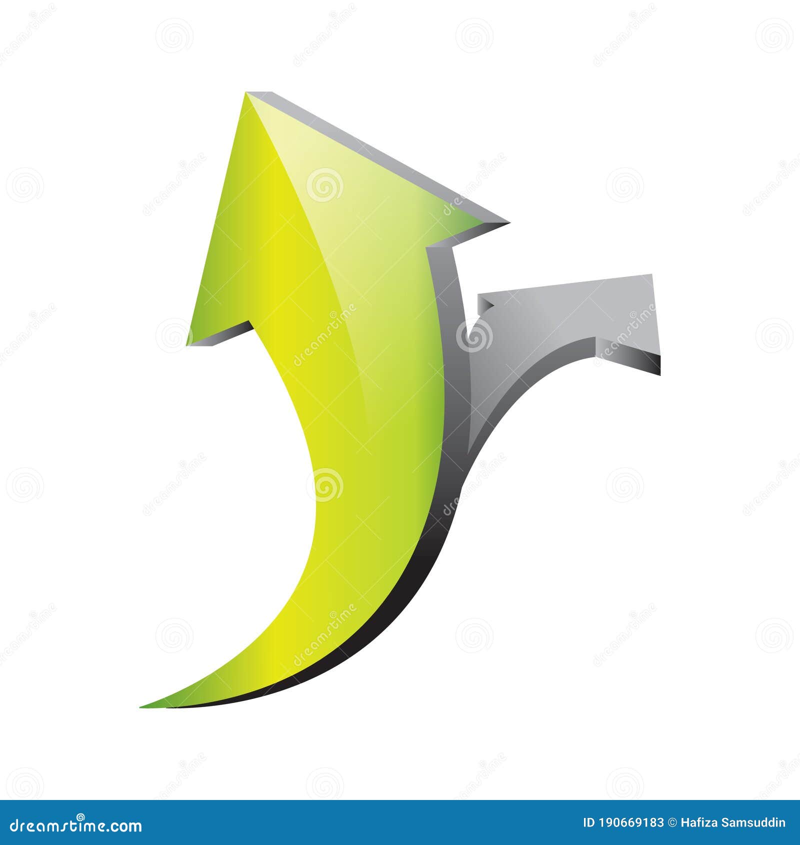 Arrow Branch Split. Vector Illustration Decorative Design Stock Vector ...