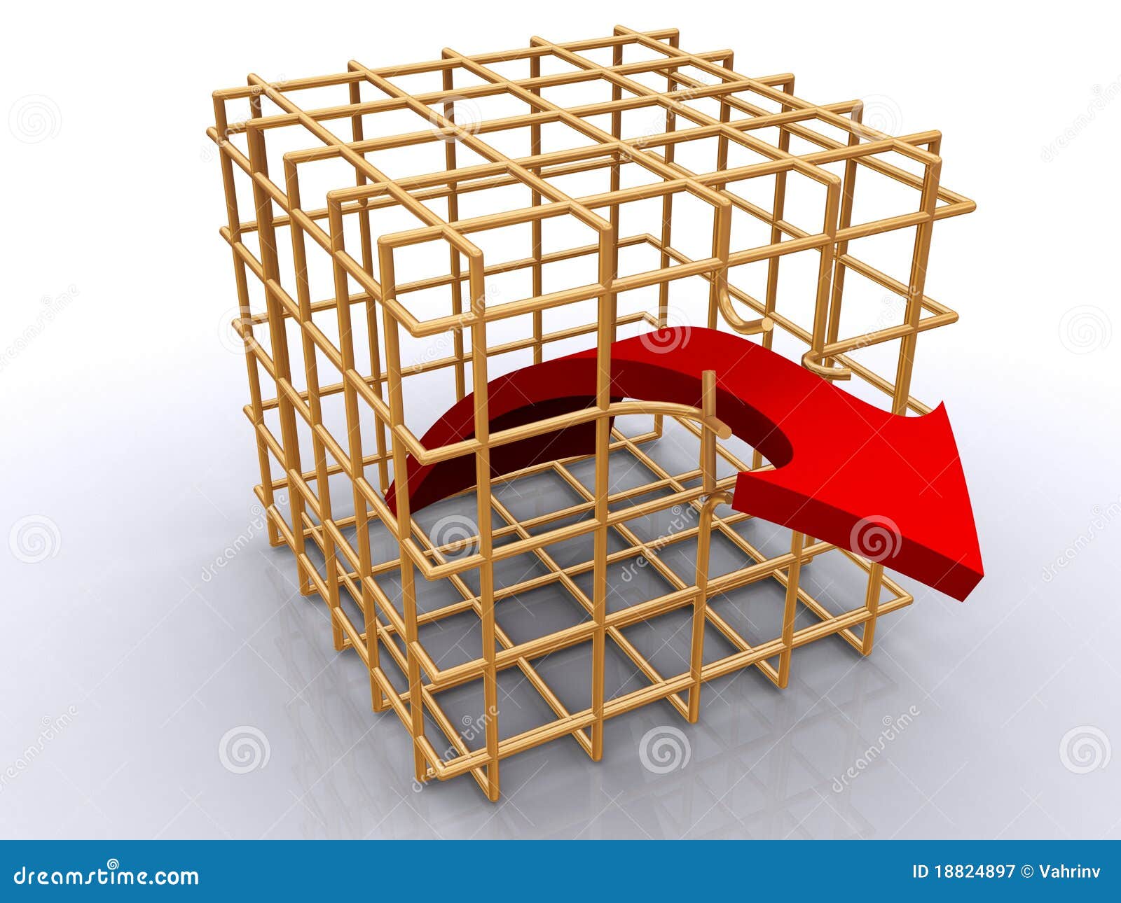 Arrow break prison cell stock illustration. Illustration of shackles ...