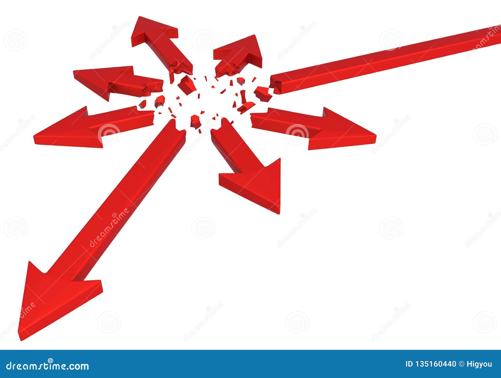 Arrow Break Splinter stock illustration. Illustration of pointing ...