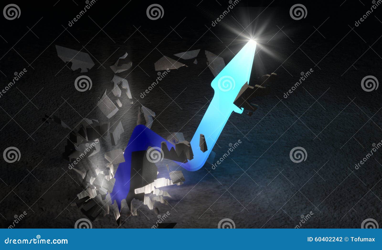 Arrow breaking through stock illustration. Illustration of abstract ...
