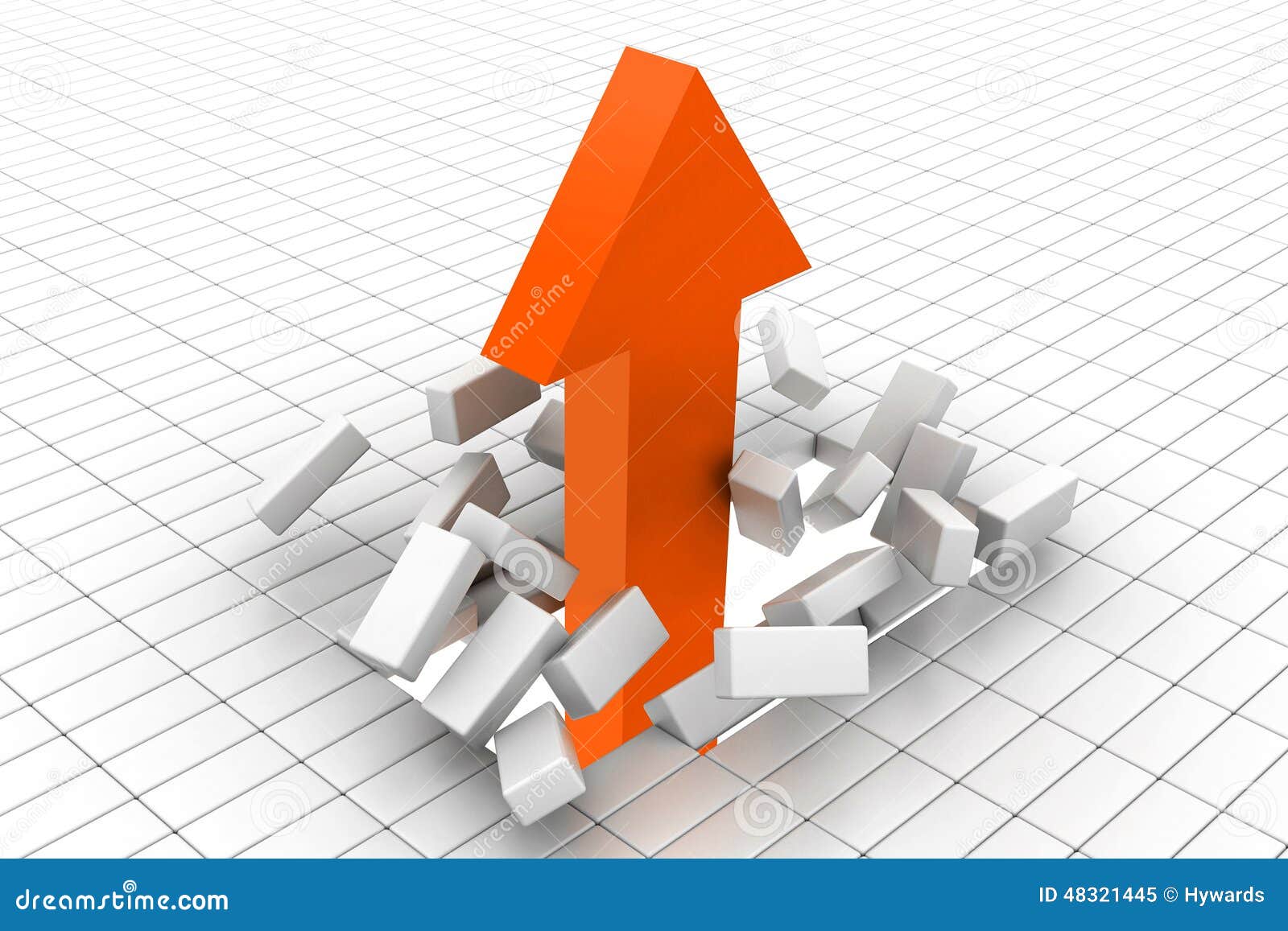 Arrow Breaking White Brick Wall Stock Illustration - Illustration of ...