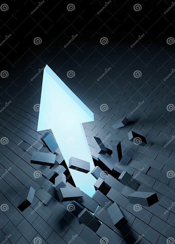 Arrow Breakthrough stock illustration. Illustration of sign - 13889925
