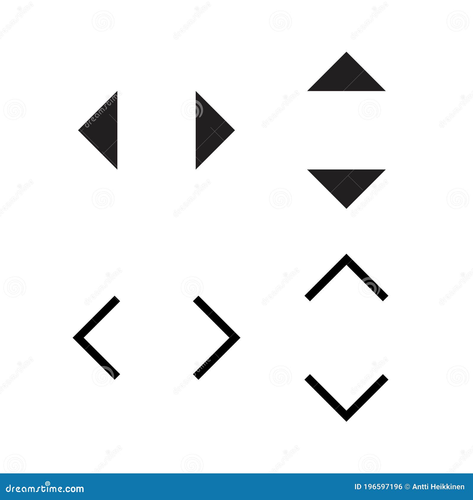 Arrow Button Icon Collection Menu Navigation Pointer Symbol Set Next Indicator Sign Simple