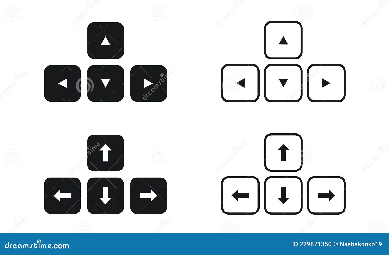 Arrow Button on Keyboard Icon. Vector Illustration. Stock Vector ...