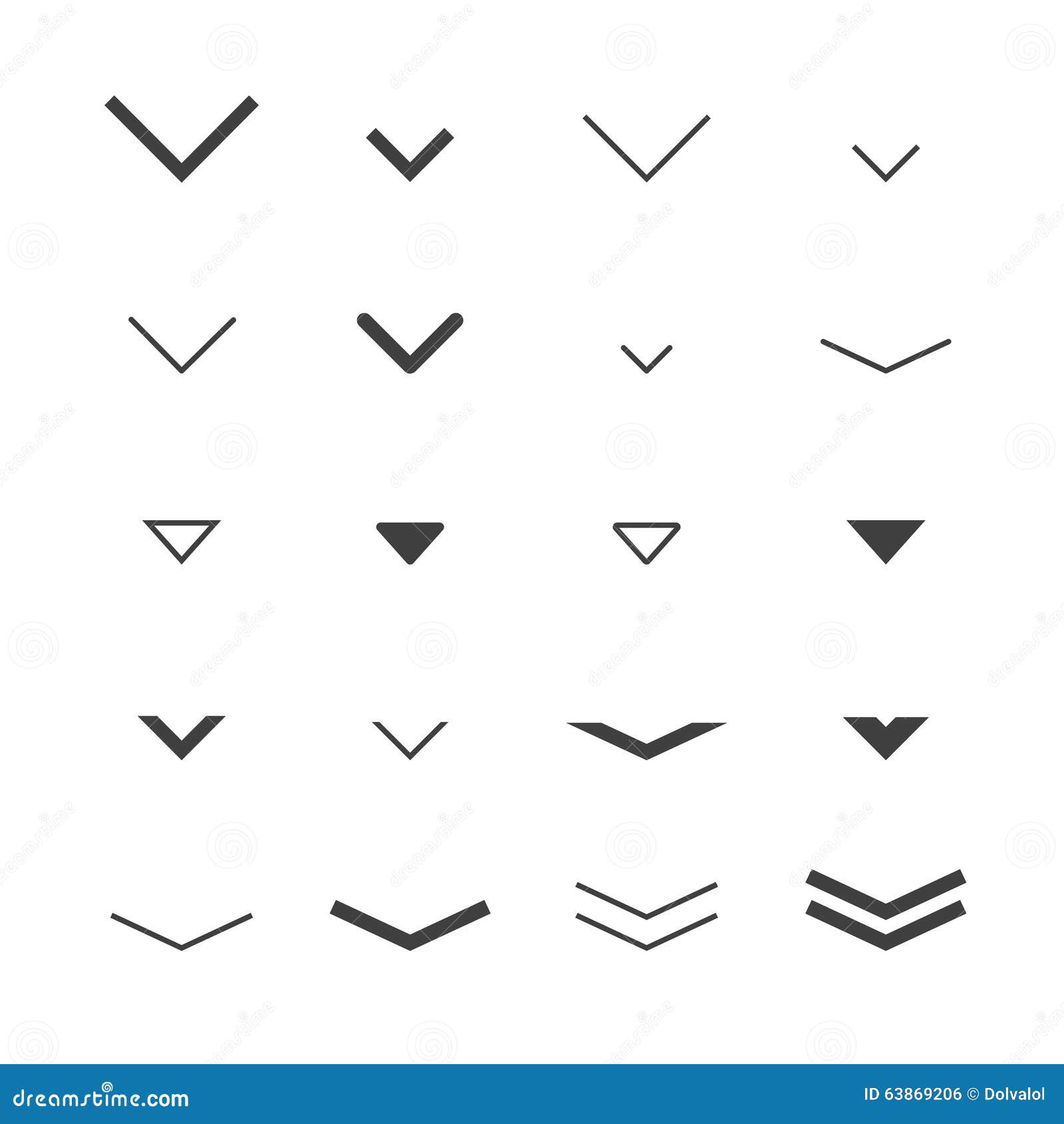 Arrow button scroll design stock vector. Illustration of sign - 63869206