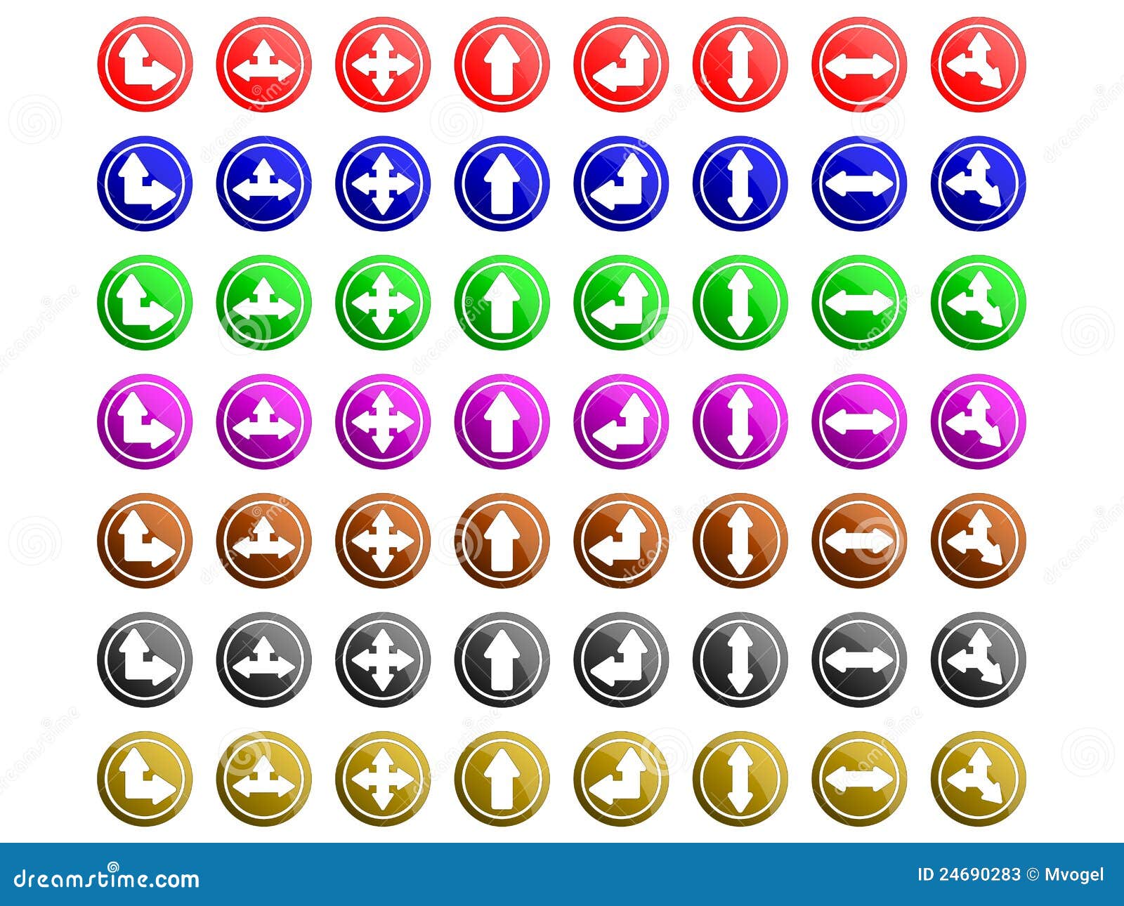 Arrow Button Set stock illustration. Illustration of shiny - 24690283