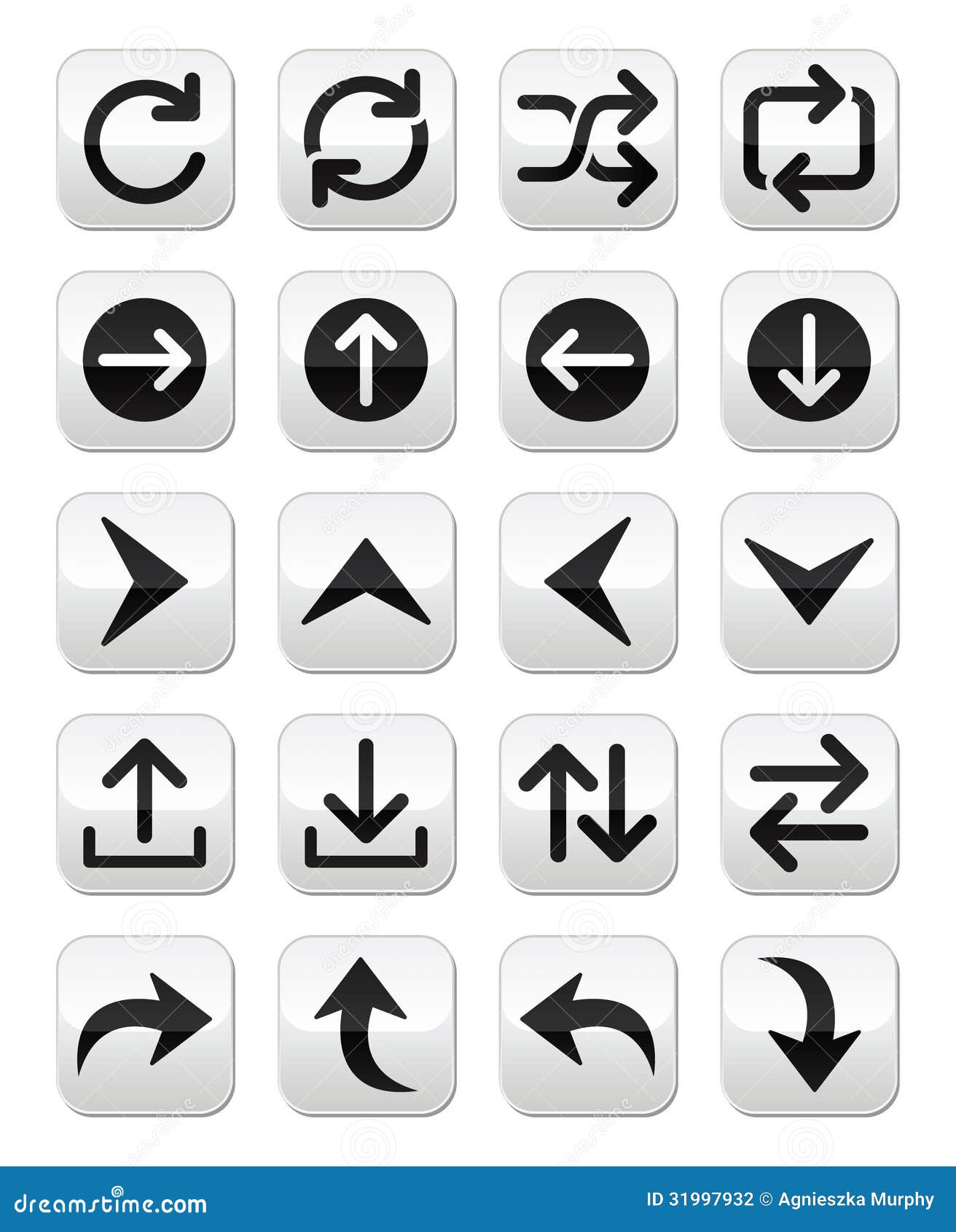 Next Previous Icons Grey