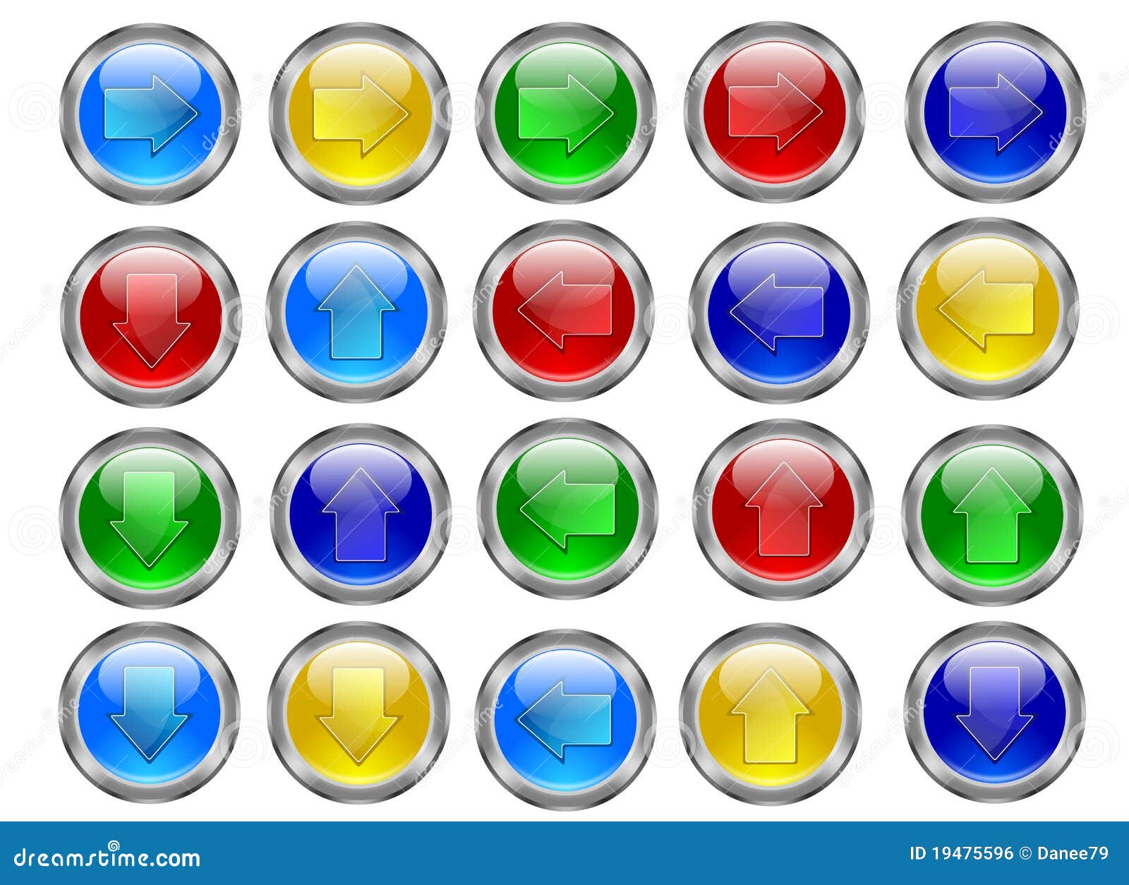 Arrow buttons stock illustration. Illustration of shiny - 19475596