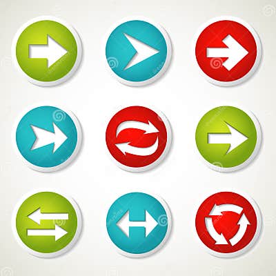 Arrow buttons stock vector. Illustration of communications - 24638564