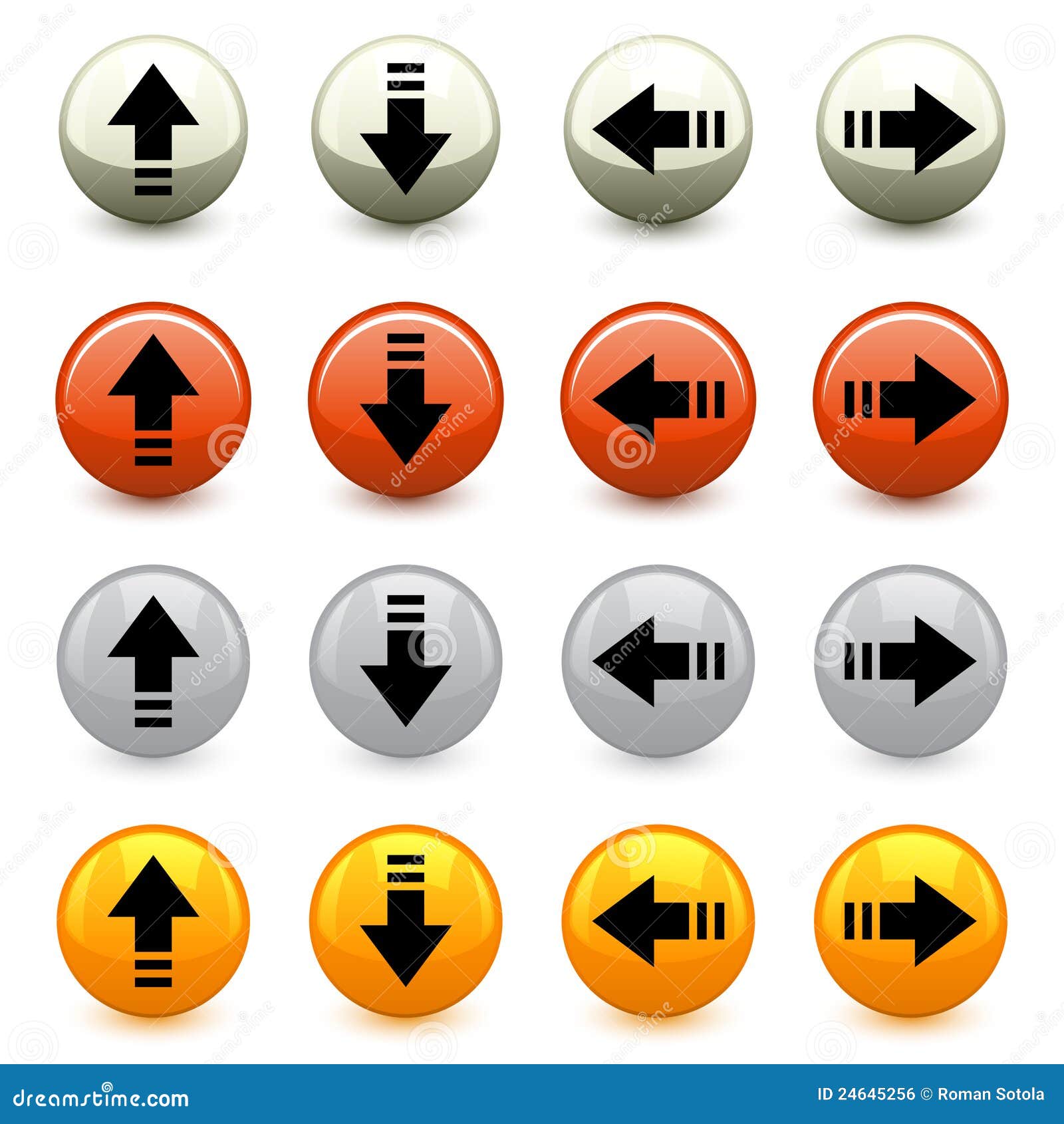 Arrow buttons stock vector. Illustration of previous - 24645256