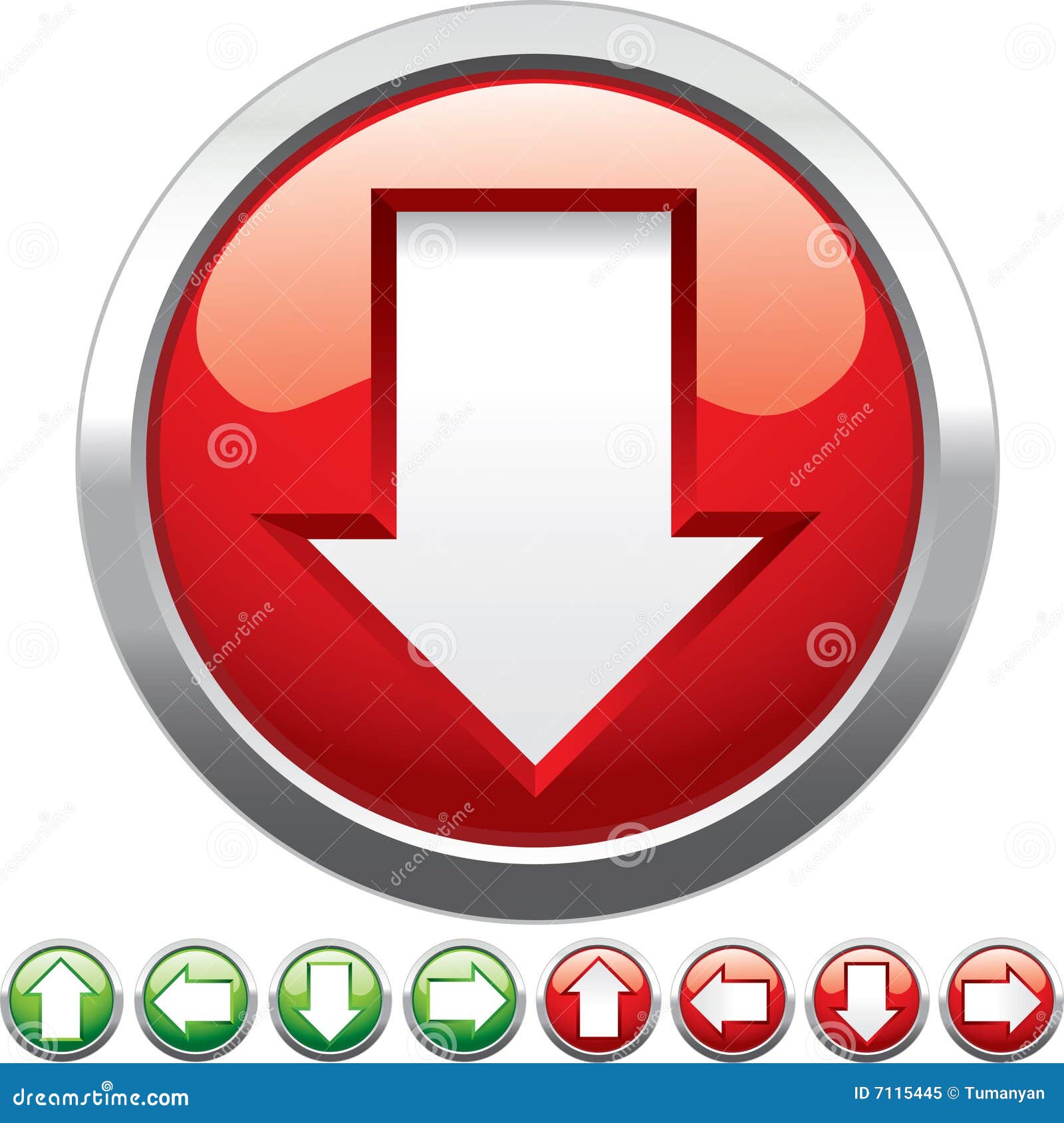 Arrow buttons stock vector. Illustration of graphic, element - 7115445